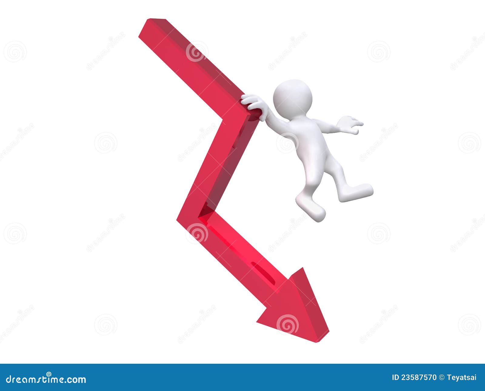 3D Human Falling stock illustration. Illustration of fall - 23587570