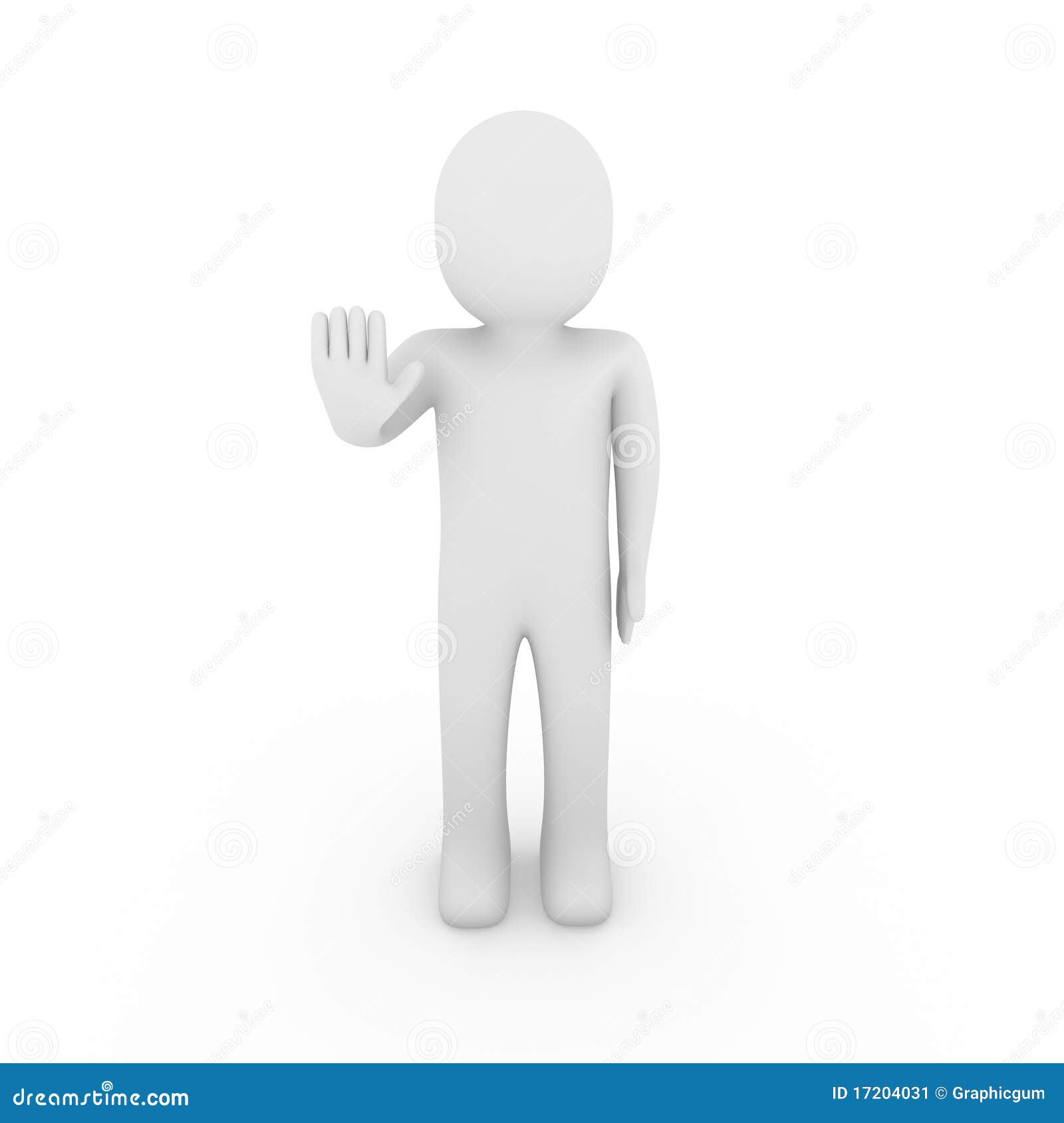 3d human hand stop stock illustration. Illustration of deny - 17204031