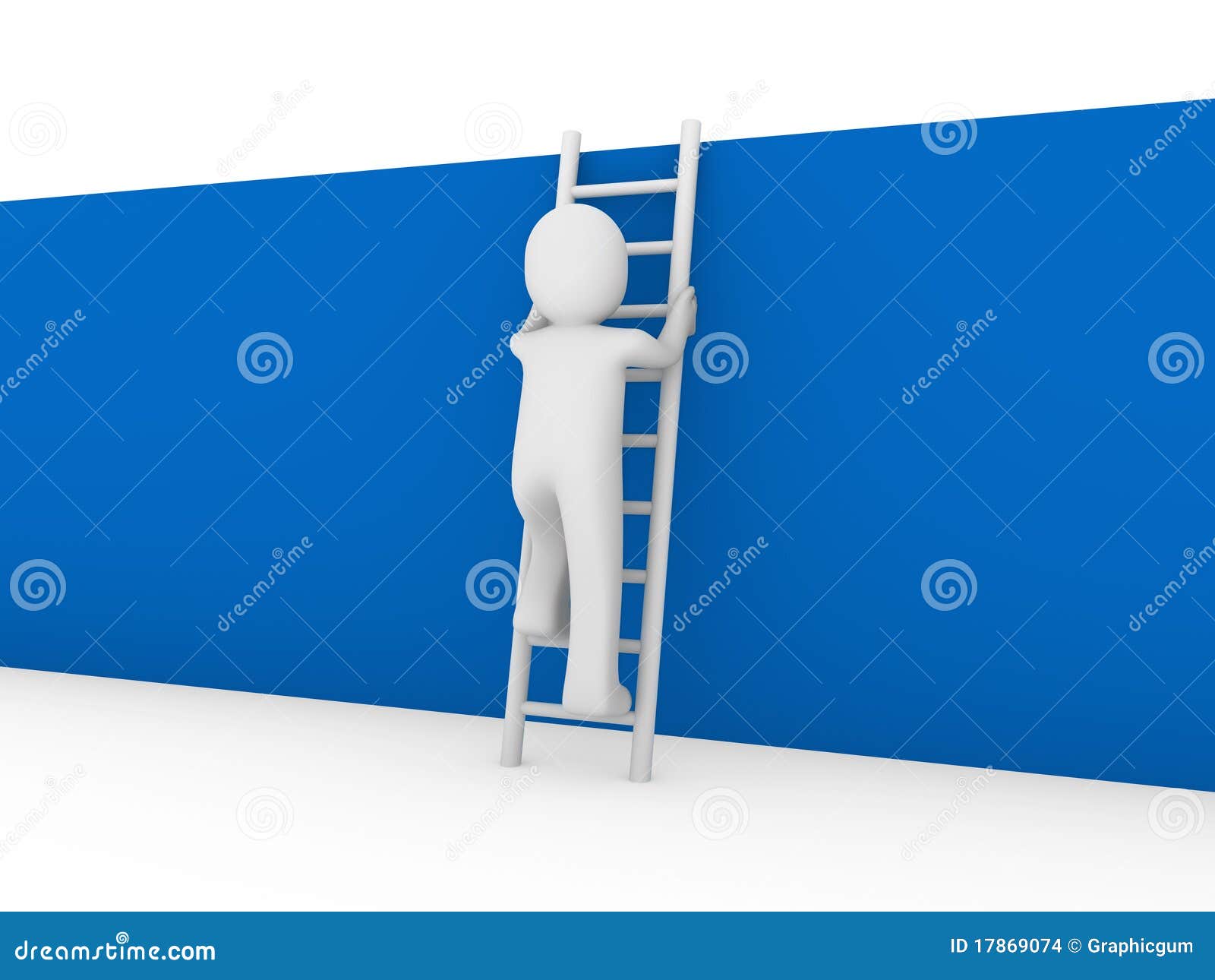 Human With A Ladder Royalty-Free Stock Photography | CartoonDealer.com ...