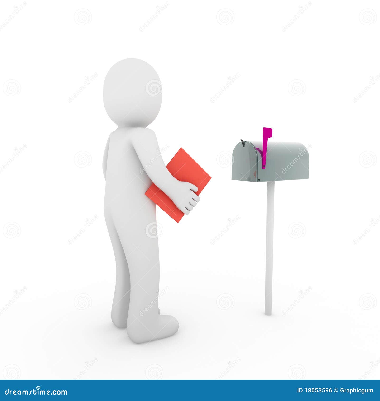 3d Human Letter Mailbox Paper Royalty-Free Stock Image | CartoonDealer ...