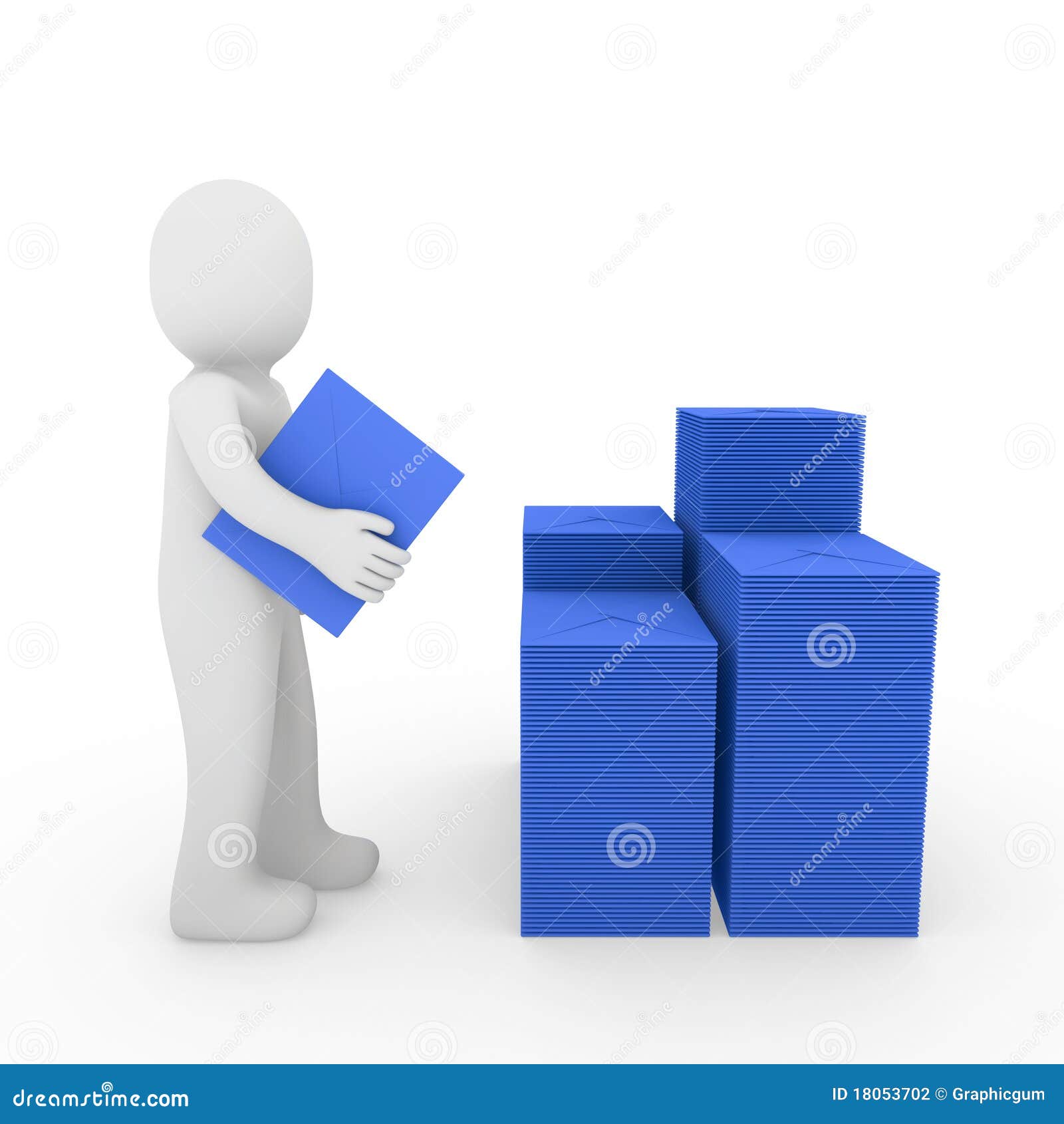 3d Human Letter Mailbox Paper Royalty-Free Stock Image | CartoonDealer ...