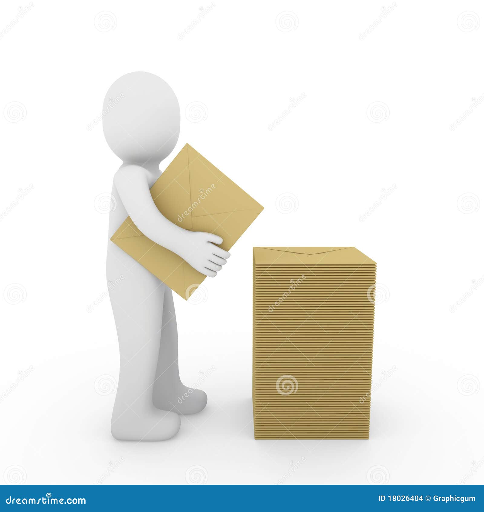 3d Human Letter Mailbox Paper Royalty-Free Stock Image | CartoonDealer ...