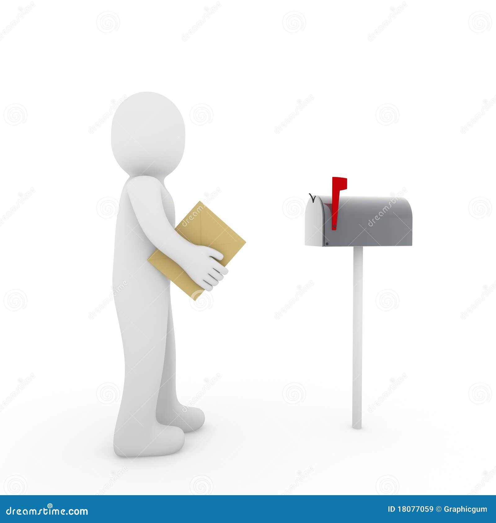 3d Human Letter Mailbox Paper Royalty-Free Stock Image | CartoonDealer ...