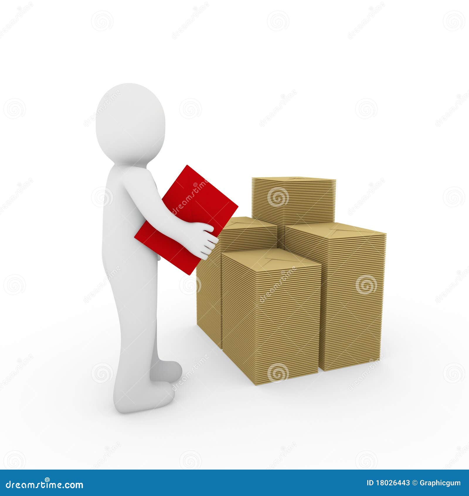 3d Human Letter Mailbox Paper Royalty-Free Stock Image | CartoonDealer ...