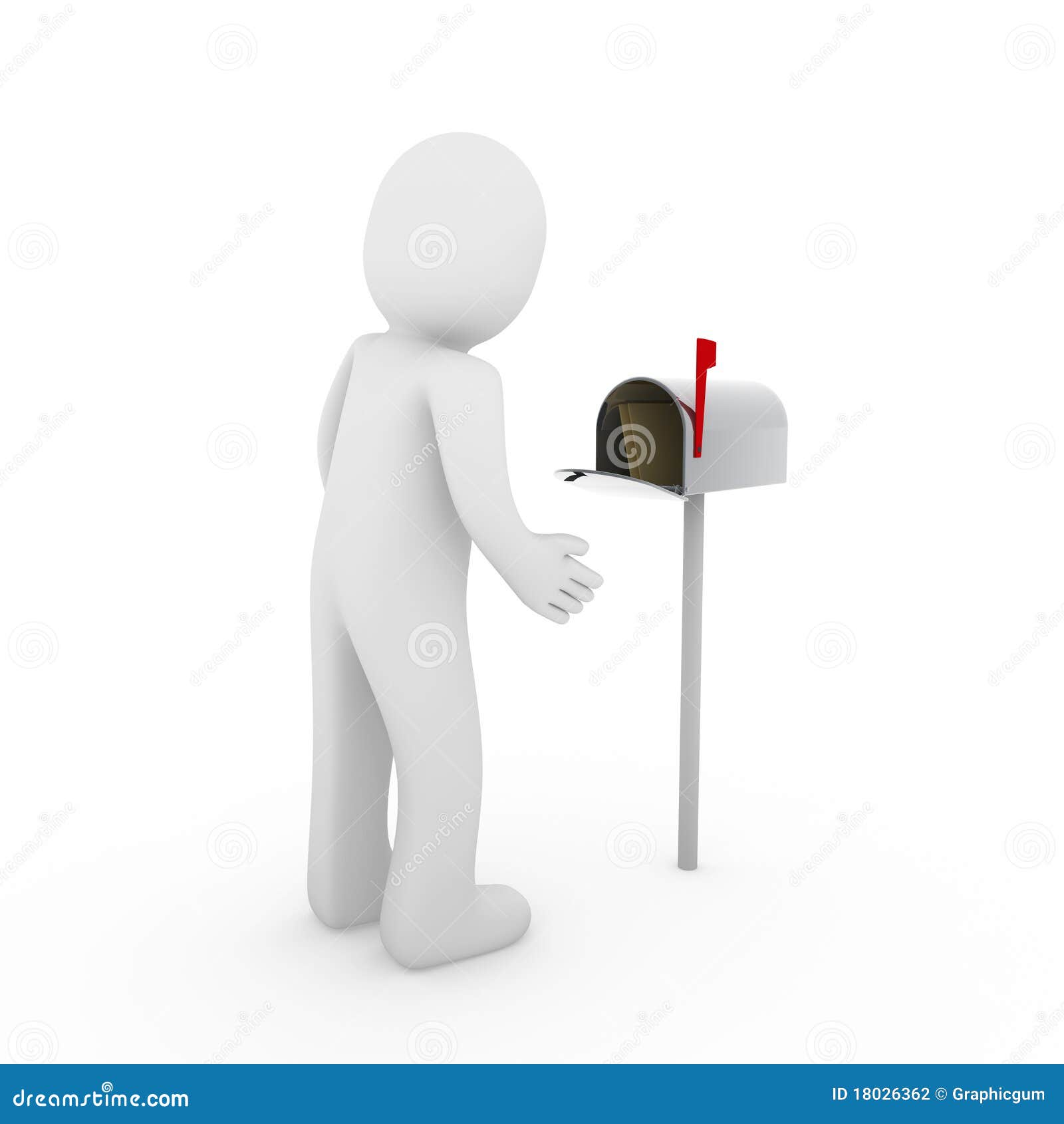 3d Human Mailbox Letter Royalty-Free Stock Photography | CartoonDealer ...