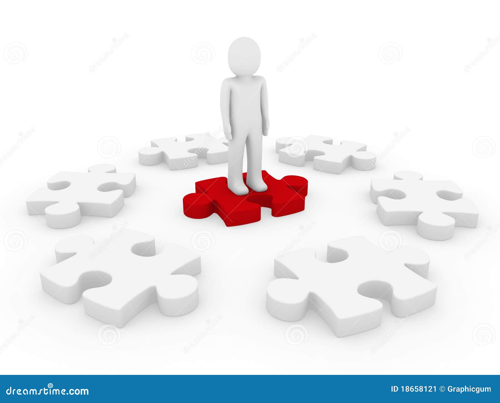 3d human puzzle circle stock illustration. Illustration of decision ...