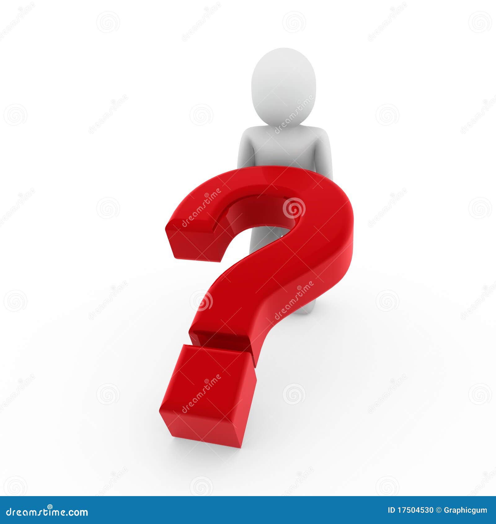 3d human question mark stock illustration. Illustration of marking ...