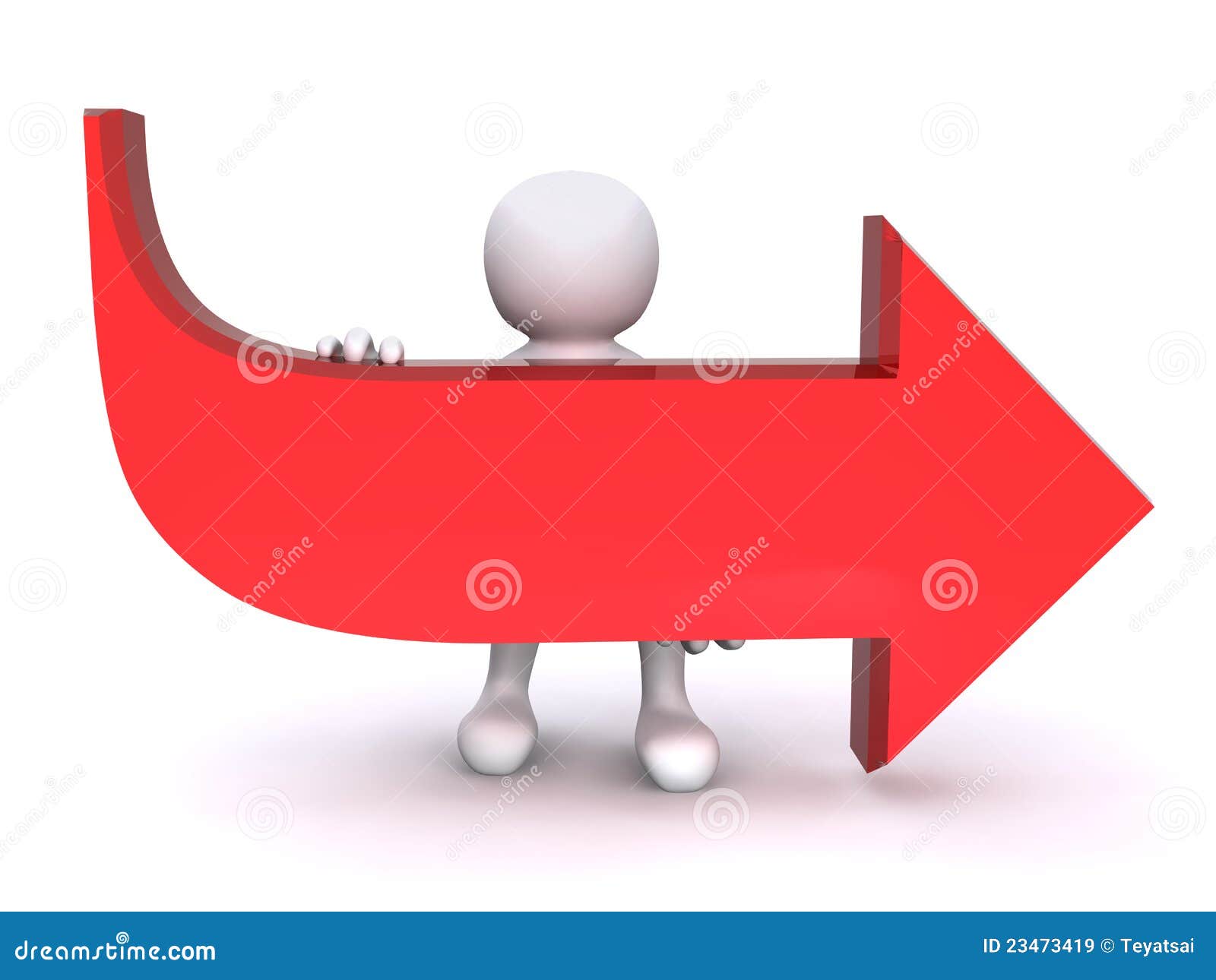 3D Human Red Arrow #1 stock illustration. Illustration of concept ...