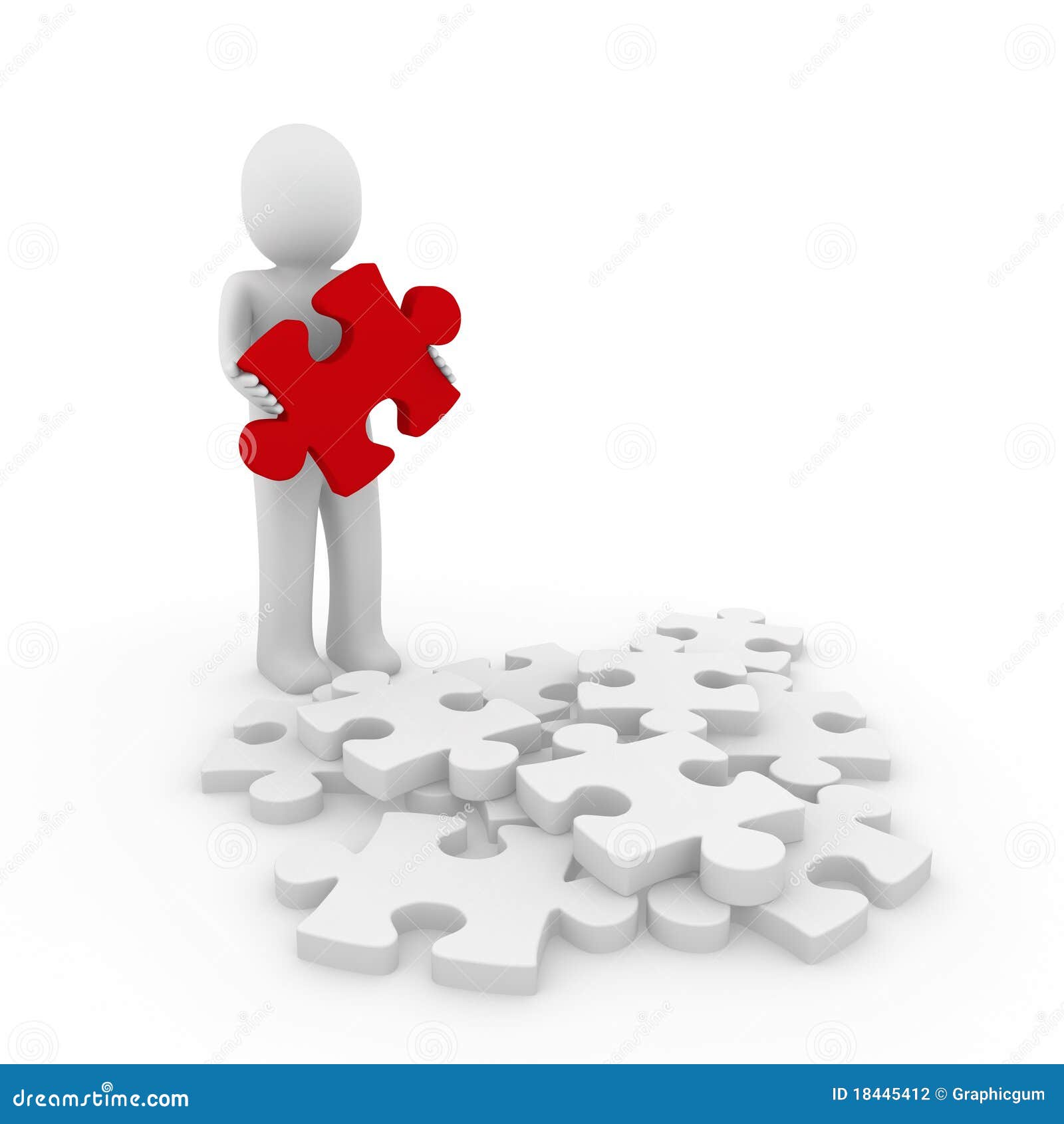3d Human Puzzle Circle Royalty-Free Stock Photography | CartoonDealer ...