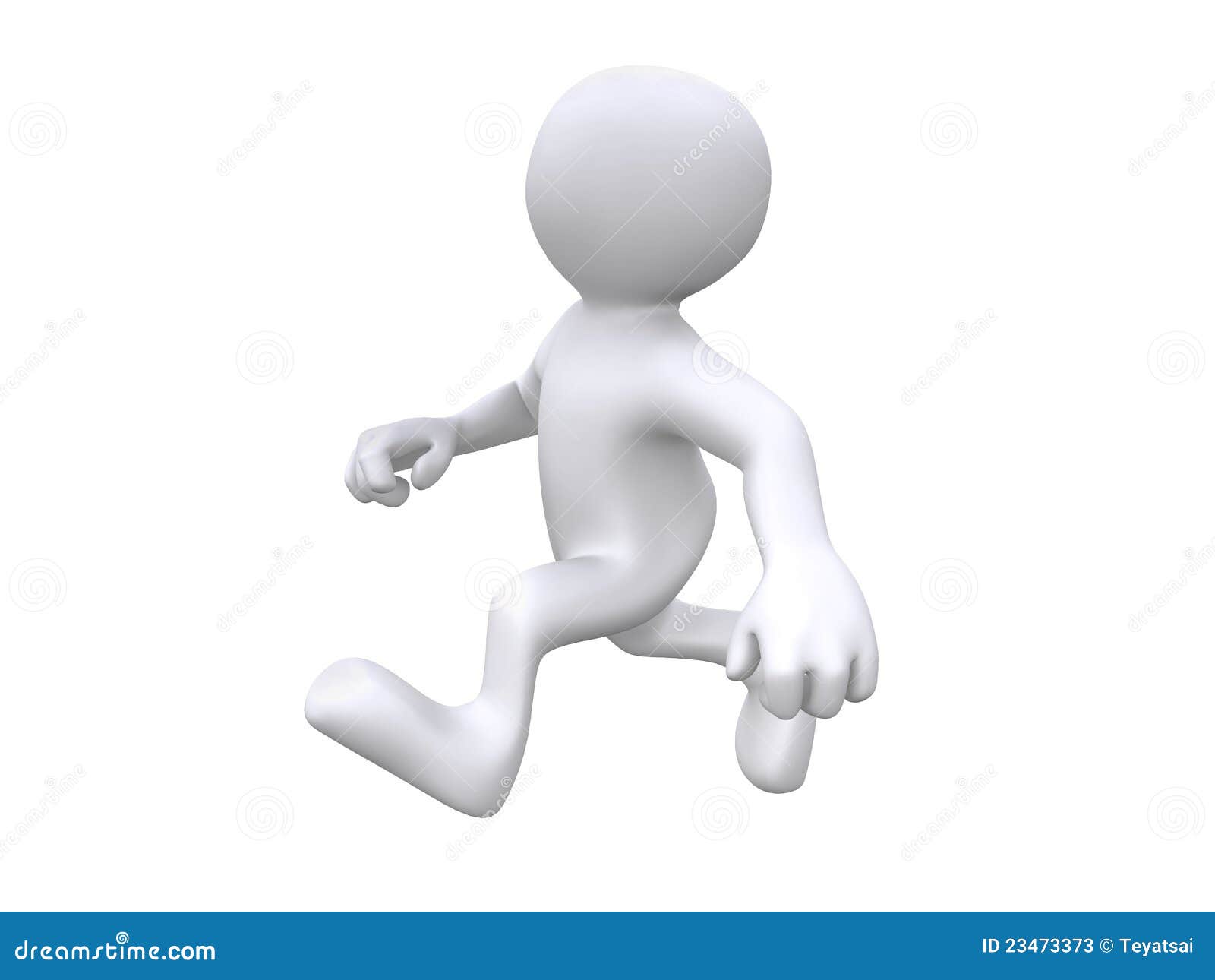 3D Human Running #1 stock illustration. Illustration of think - 23473373