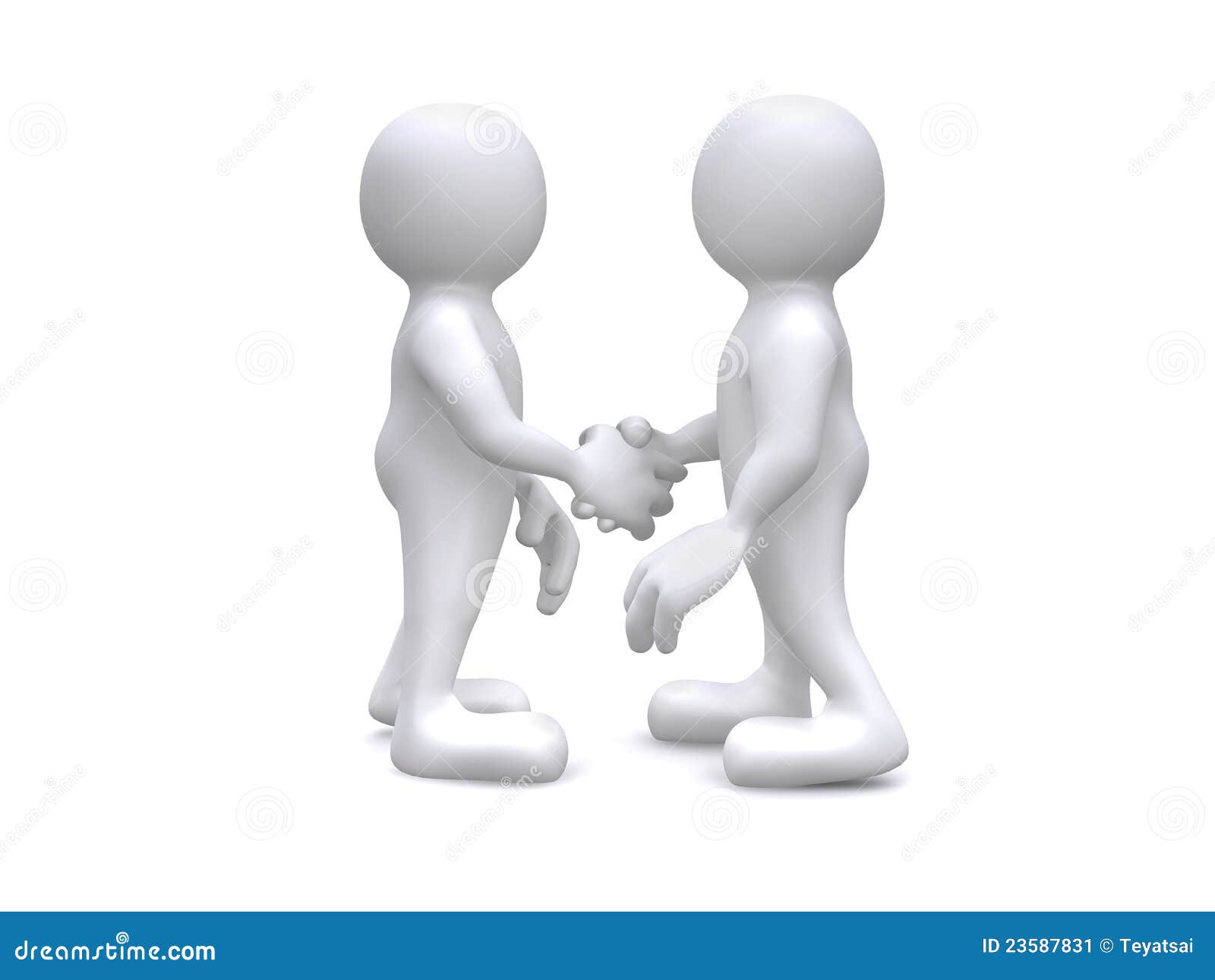 3D Human shaking hands stock illustration. Illustration of buyer - 23587831