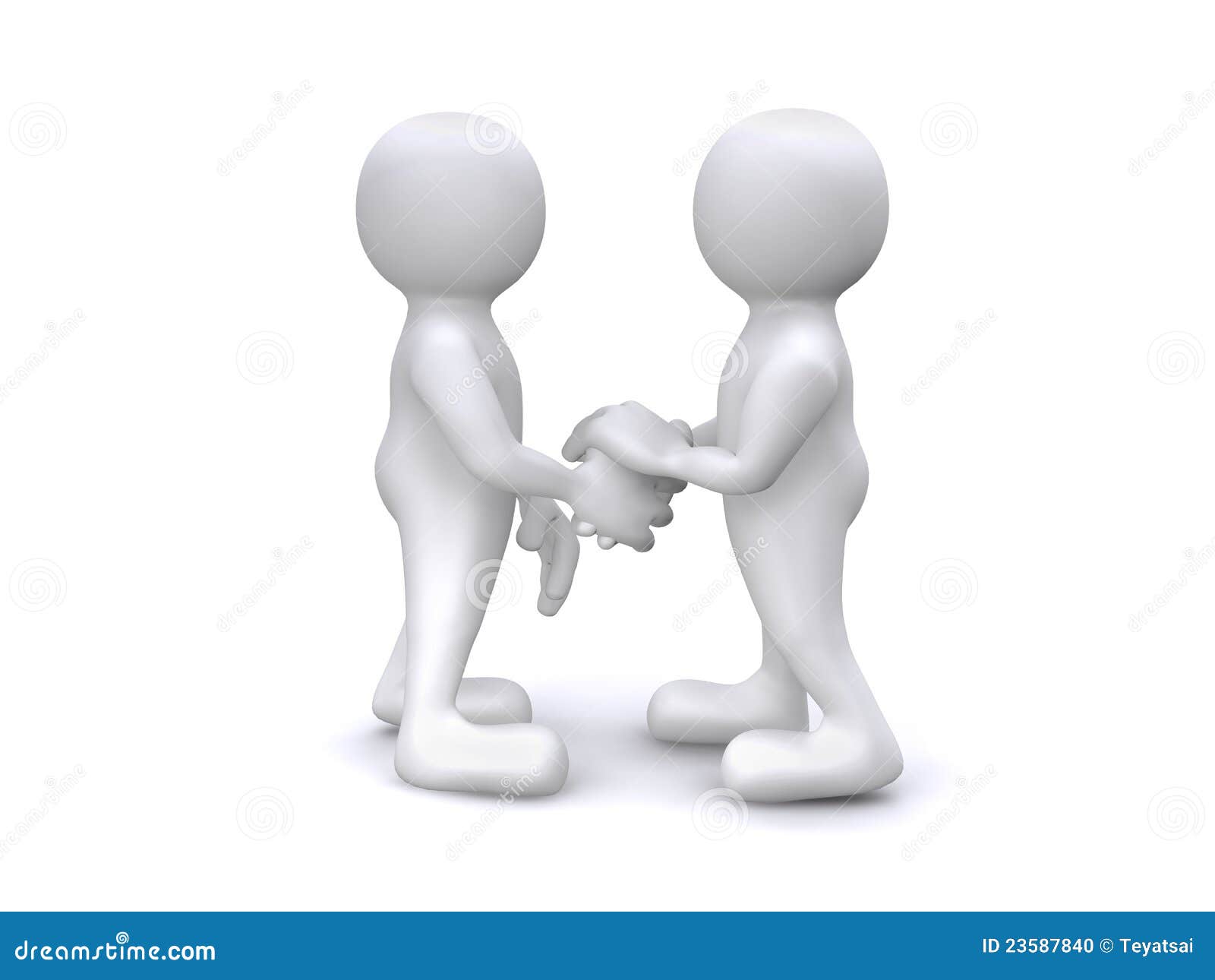 3D Human Shaking Hands Stock Photo - Image: 23587840