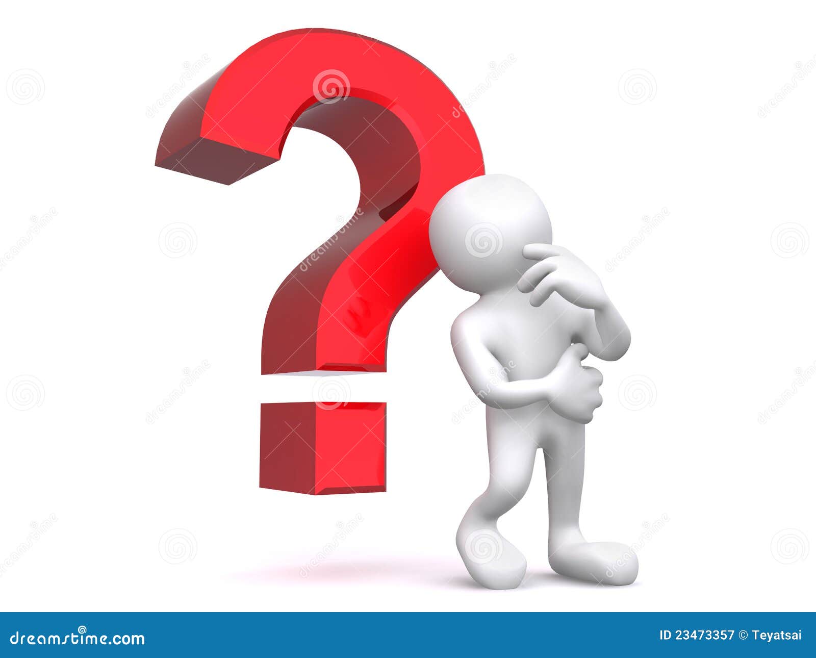 3D Human Thinking #1 stock illustration. Illustration of answer - 23473357