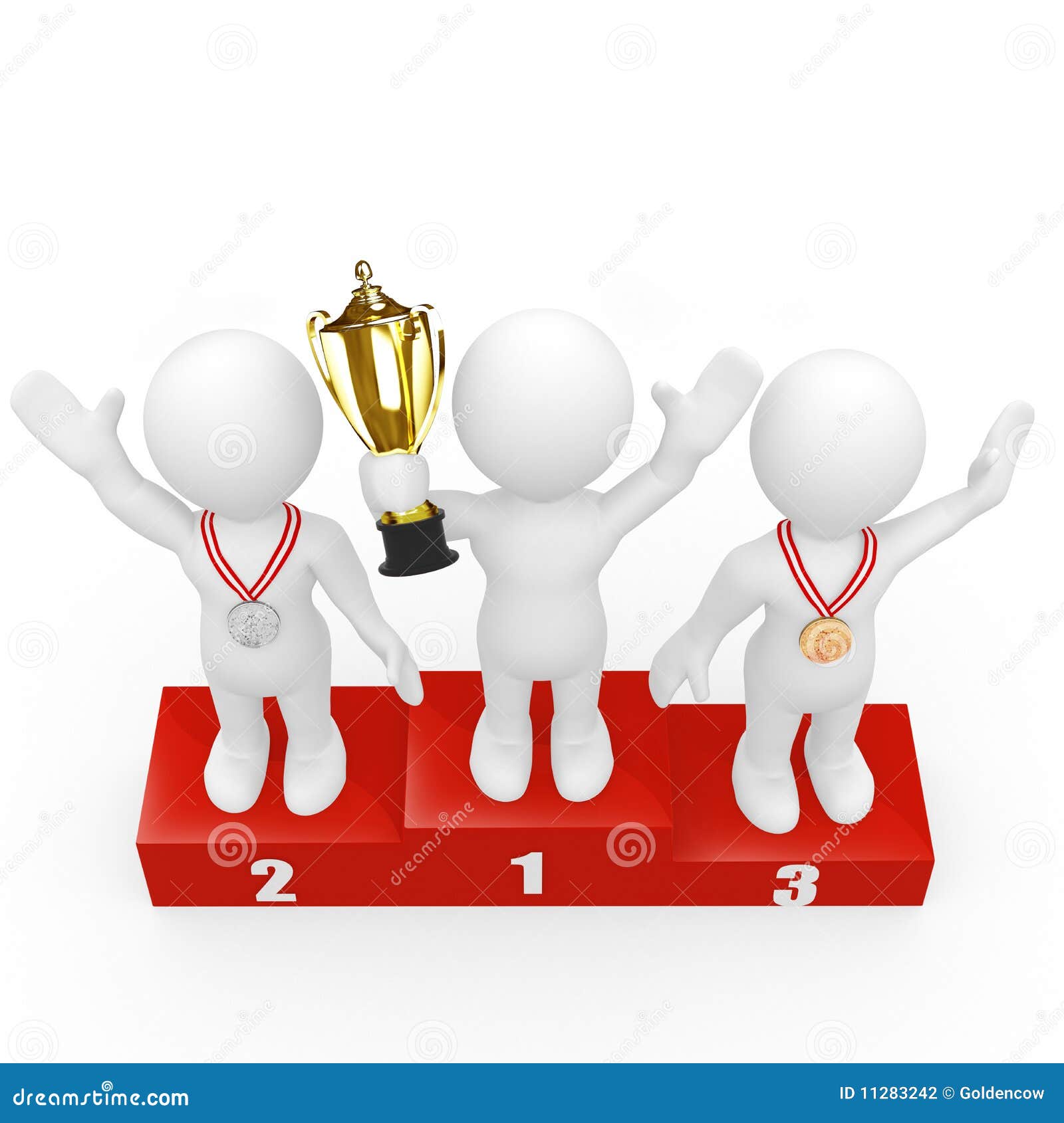 3D Man On The Winners Podium Stock Image | CartoonDealer.com #25068859