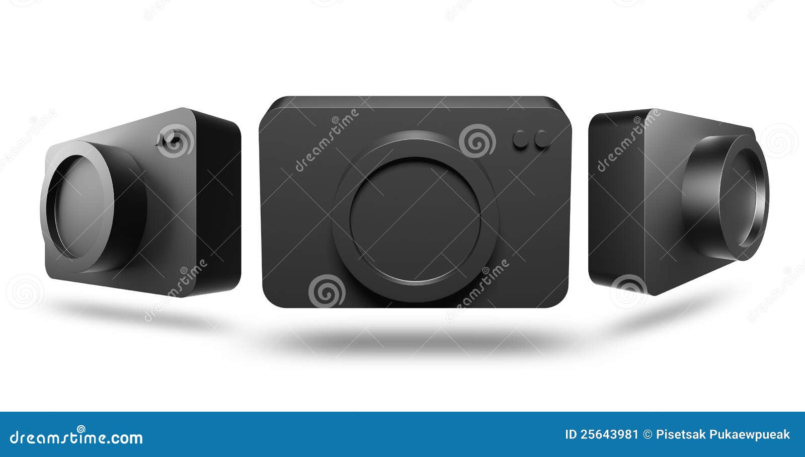3D icon camera black color stock illustration. Illustration of look ...