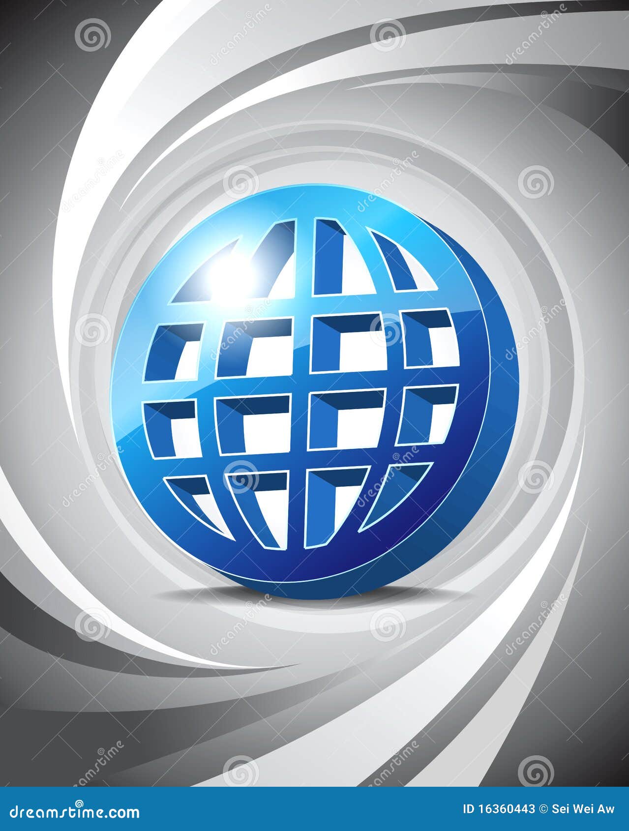 3D Icon Global stock vector. Illustration of cursor, global - 16360443