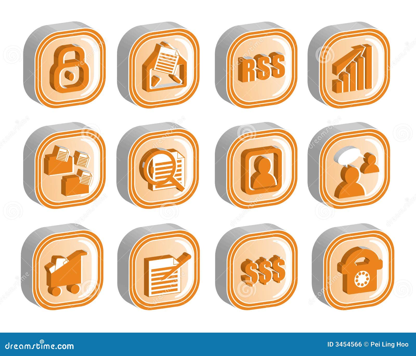 3D Icon Set 2 vector editorial photo. Illustration of chart - 3454566