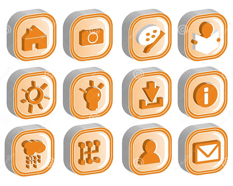 3D Icon Set 2 vector stock vector. Illustration of address - 3455821