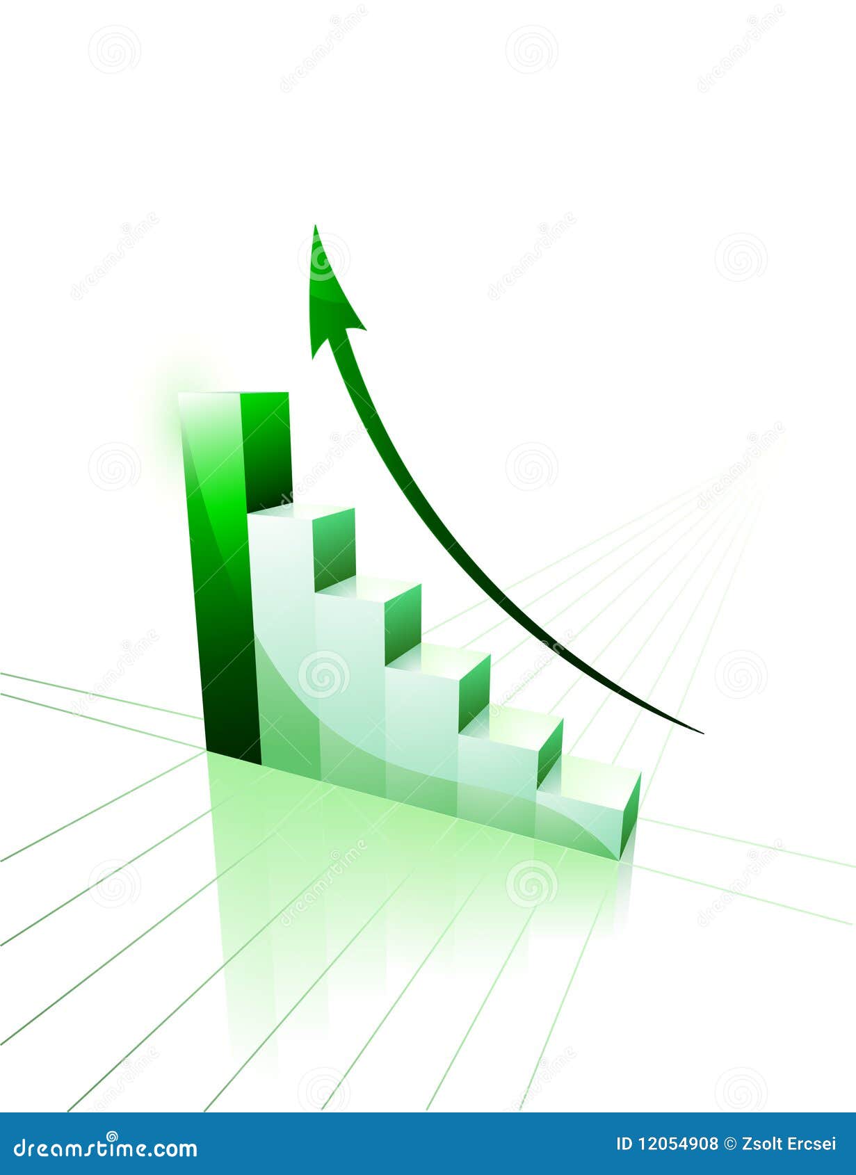 3D Icons: Business Growth Graph, Diagram Stock Illustration ...