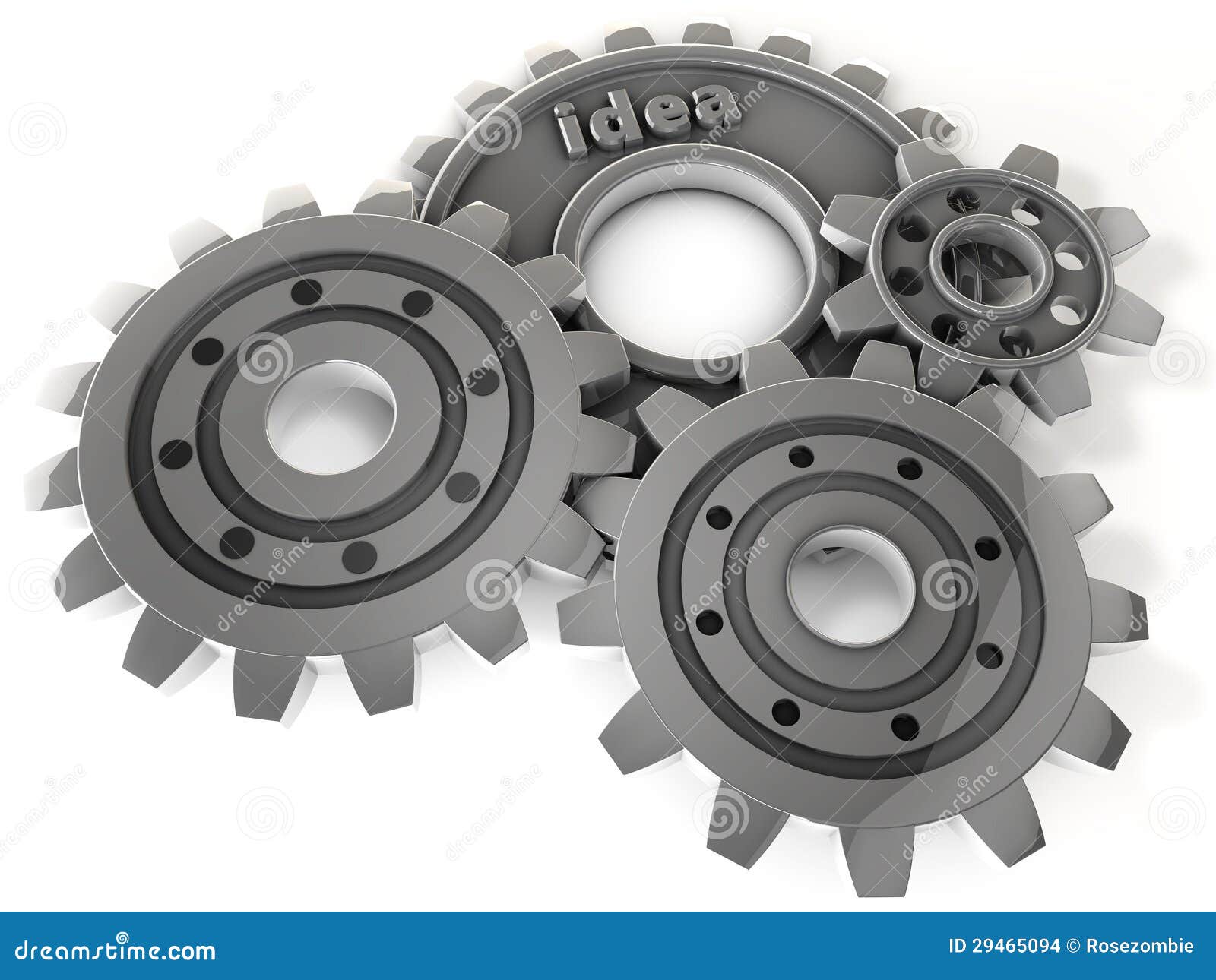 3d idea gear stock illustration. Illustration of gear - 29465094
