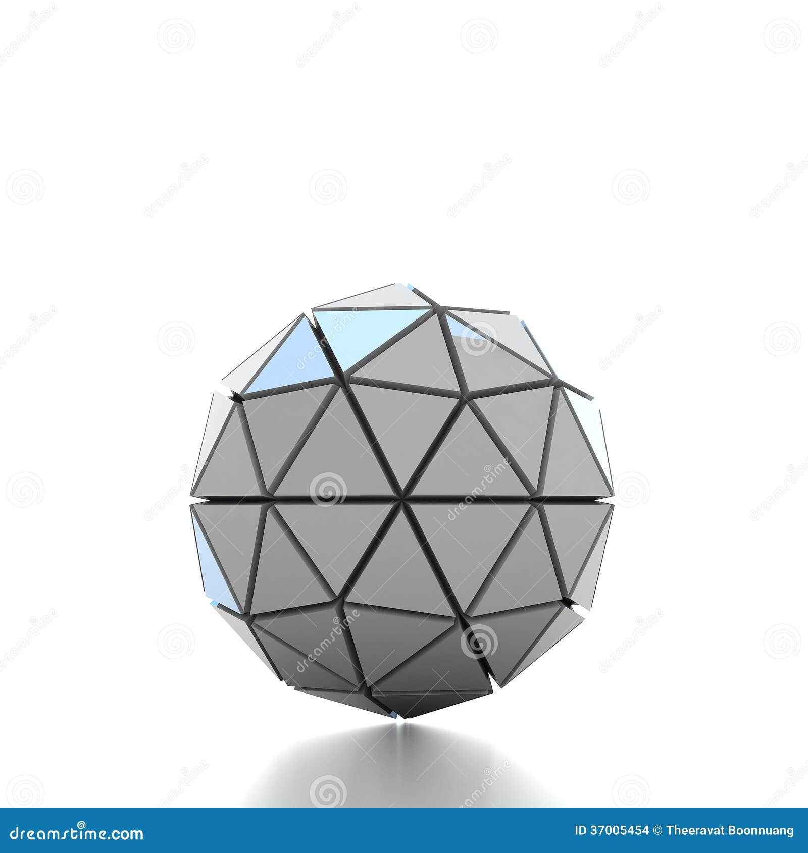 3d Illustration Basic Geometric Shapes Stock Illustration ...