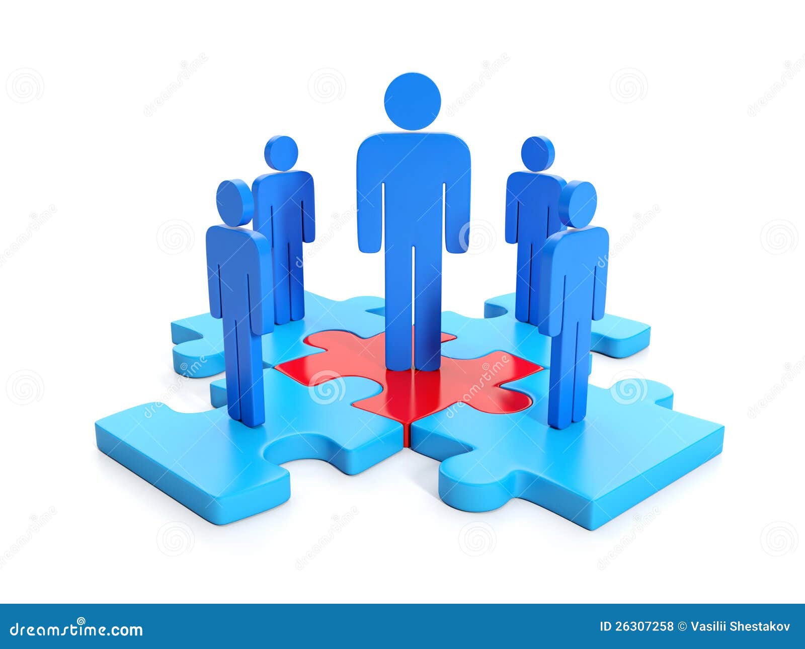 3d Illustration, Business Cooperation. Stock Illustration ...