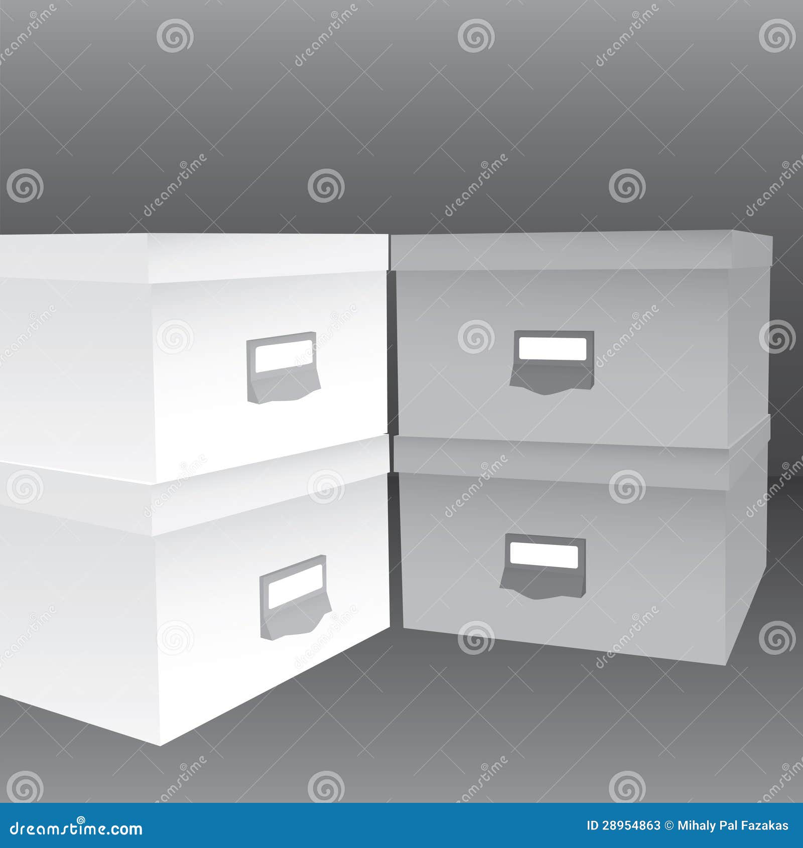3d Illustration of Closed Boxes Stock Vector - Illustration of envelope ...
