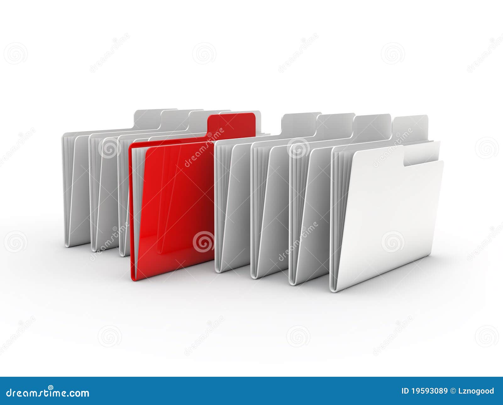 3d Illustration of Folder Icons Stock Illustration - Illustration of ...