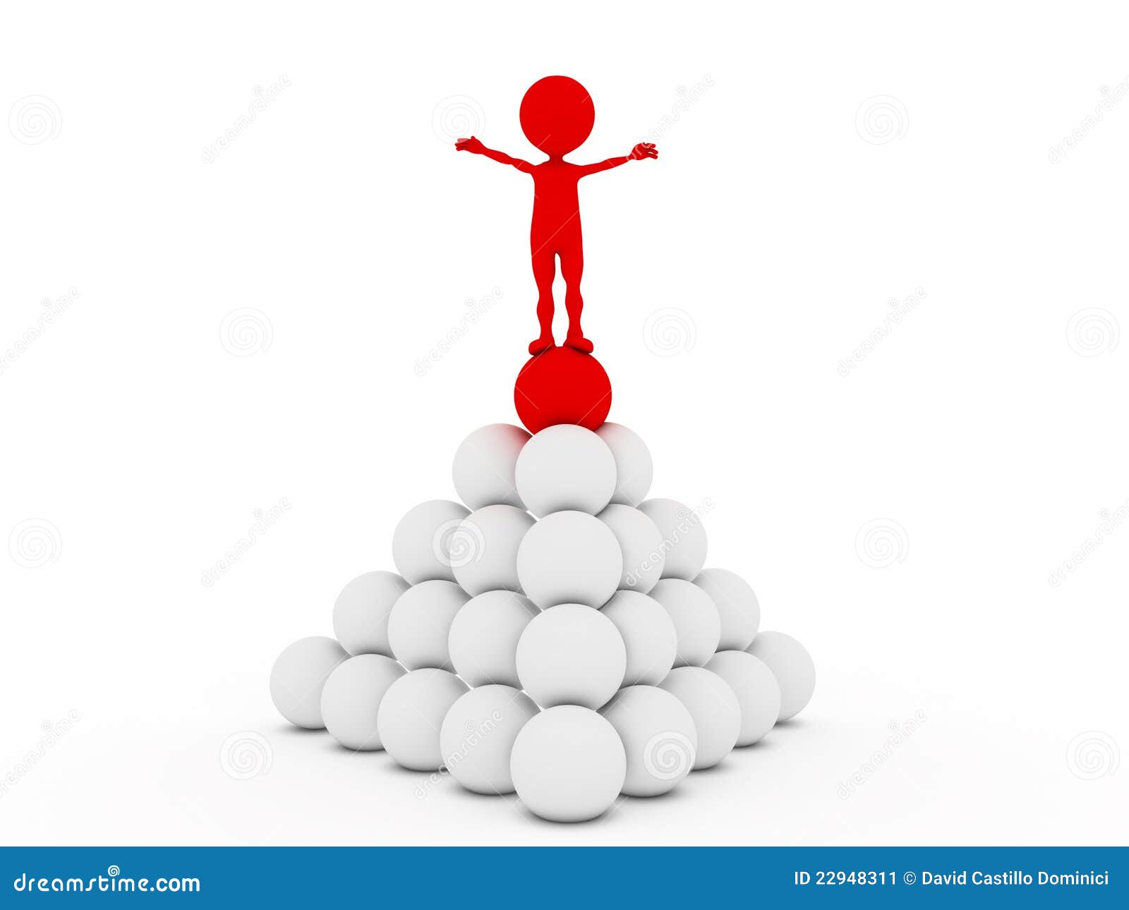 3d Illustration of Leadership Stock Illustration - Illustration of ...