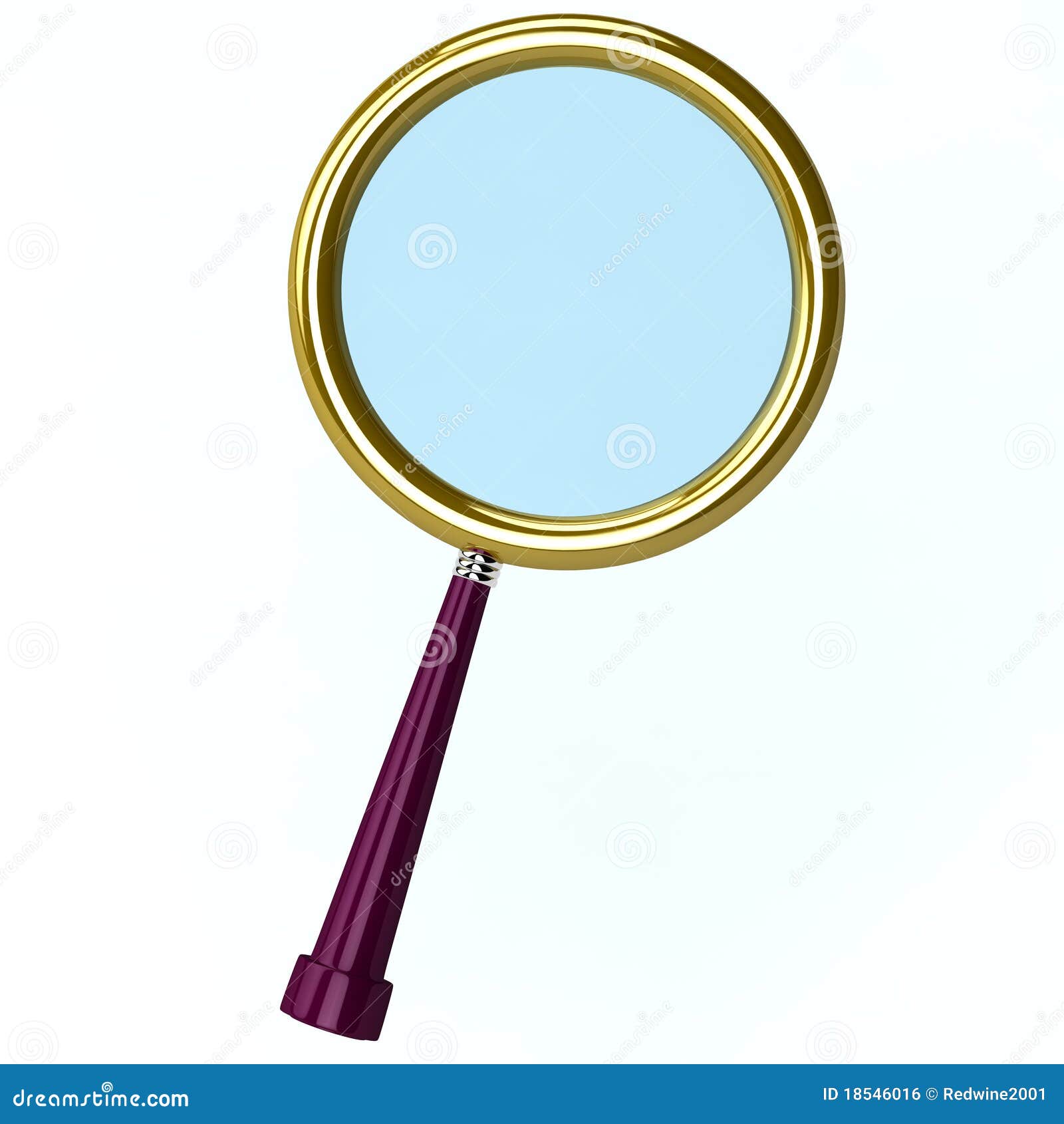 3d Illustration Of A Magnifying Lens Stock Illustration - Illustration ...