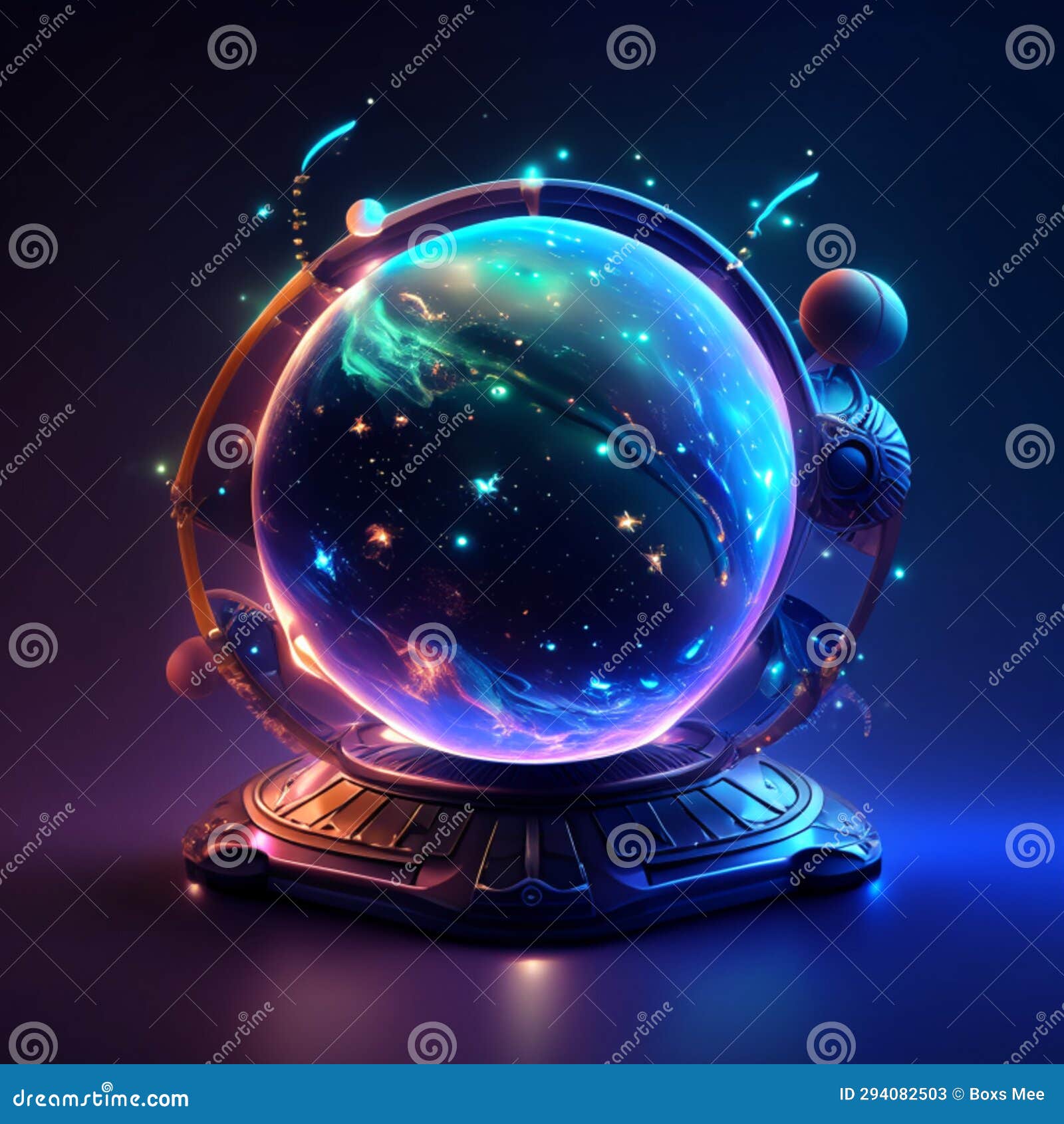 3D Illustration of a Planet in Space. the Concept of Space Exploration ...