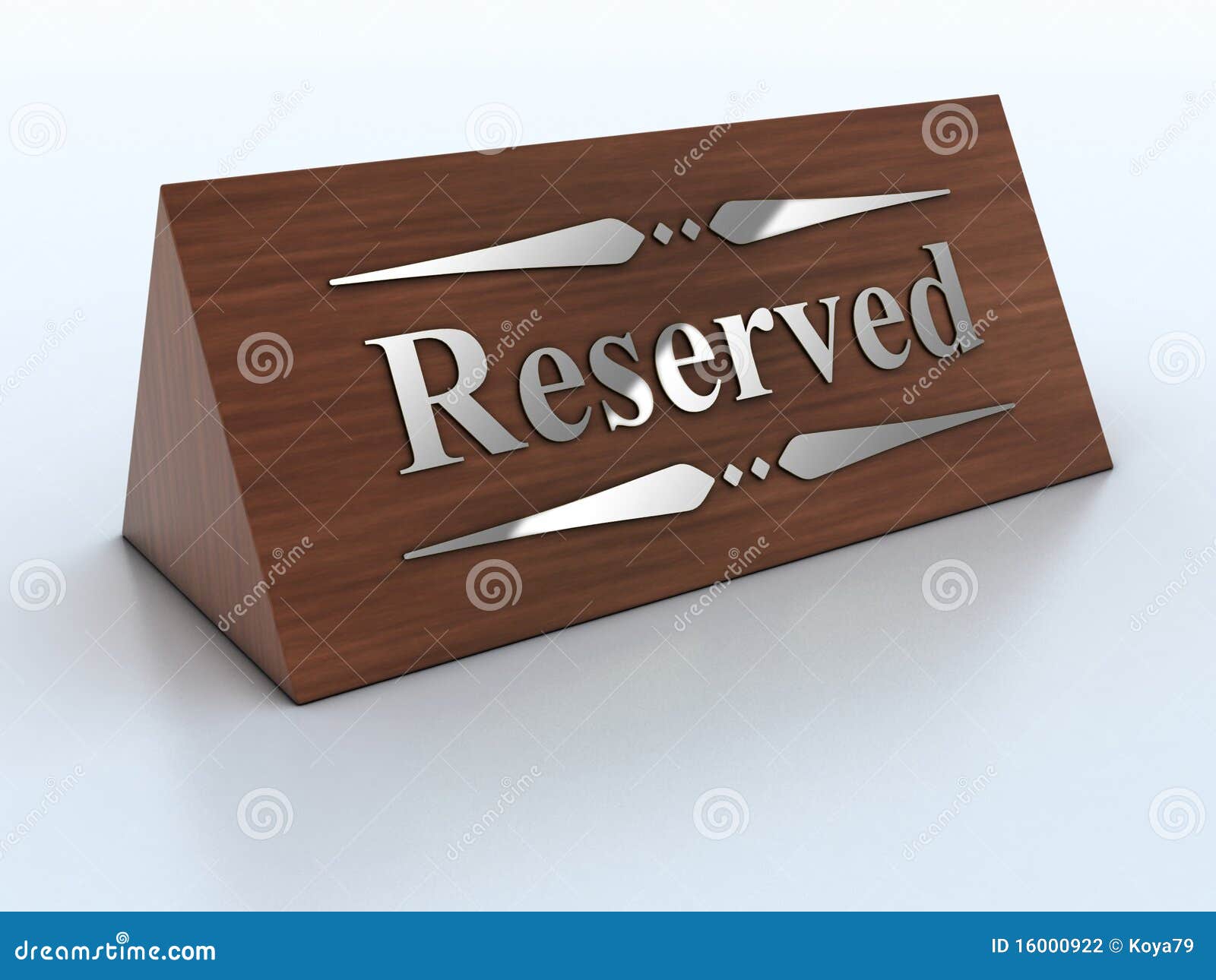 3d Illustration of Reservation Sign Stock Illustration - Illustration ...