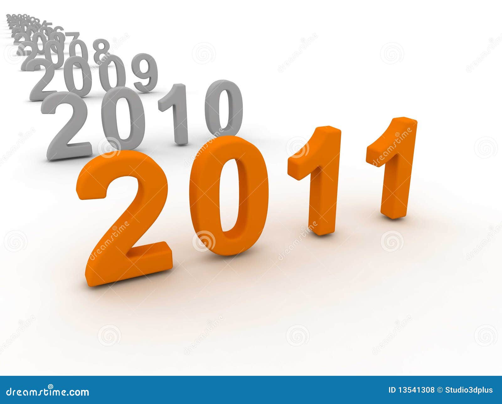 3D Image of 2011 (Orange) stock illustration. Illustration of journal ...