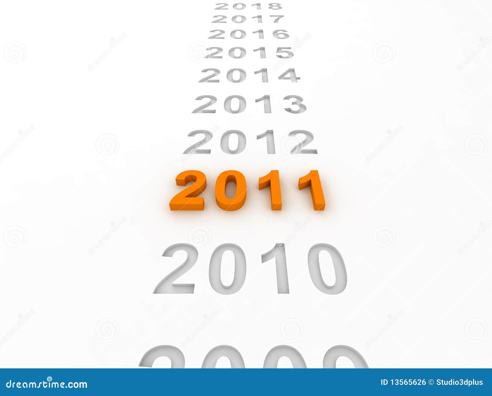 3D Image of 2011 (Orange) stock illustration. Illustration of celebrate ...