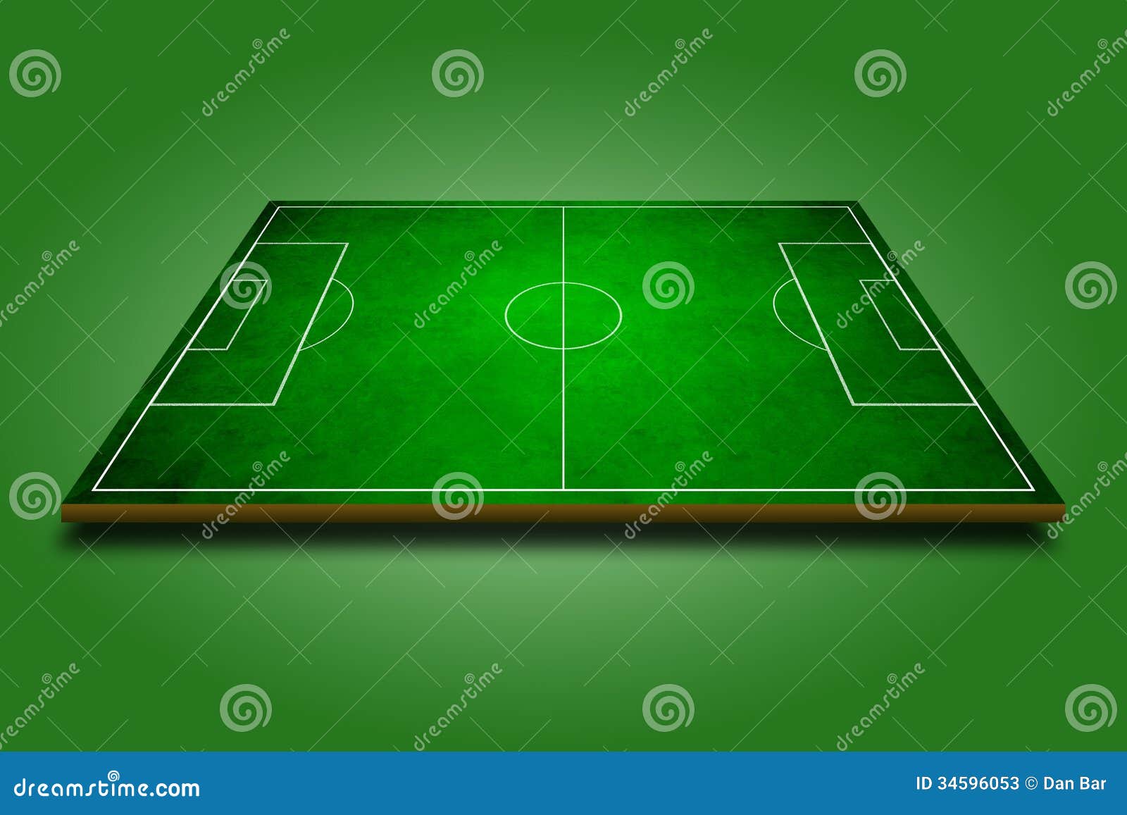 3d Image of Green Soccer Field Stock Illustration - Illustration of ...