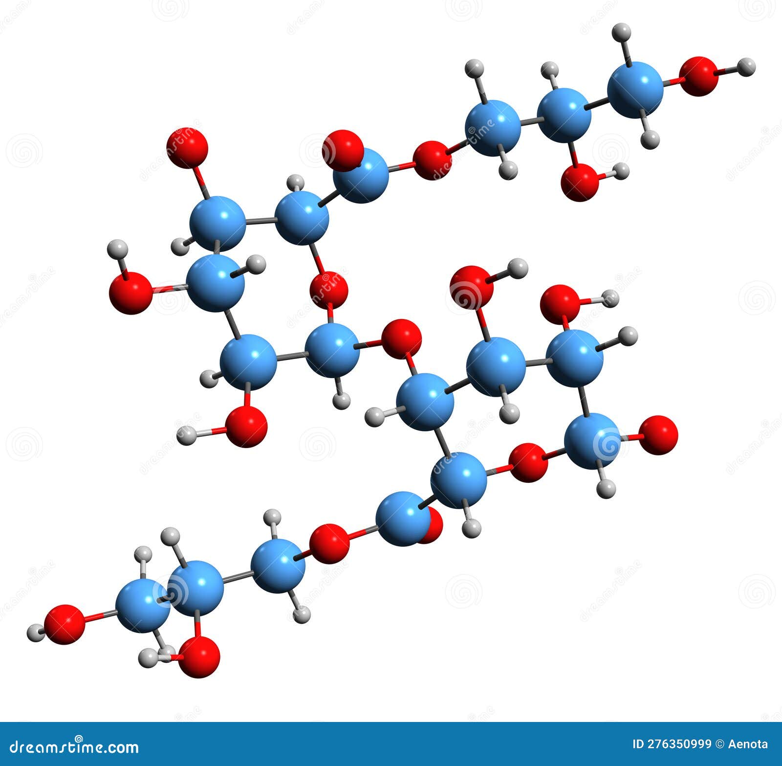 3D Image of Propylene Glycol Alginate Skeletal Formula Stock ...
