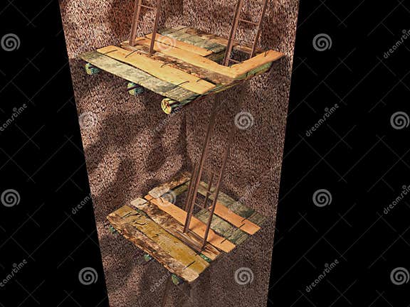 3d Image of the Underground Mine Stock Illustration - Illustration of ...