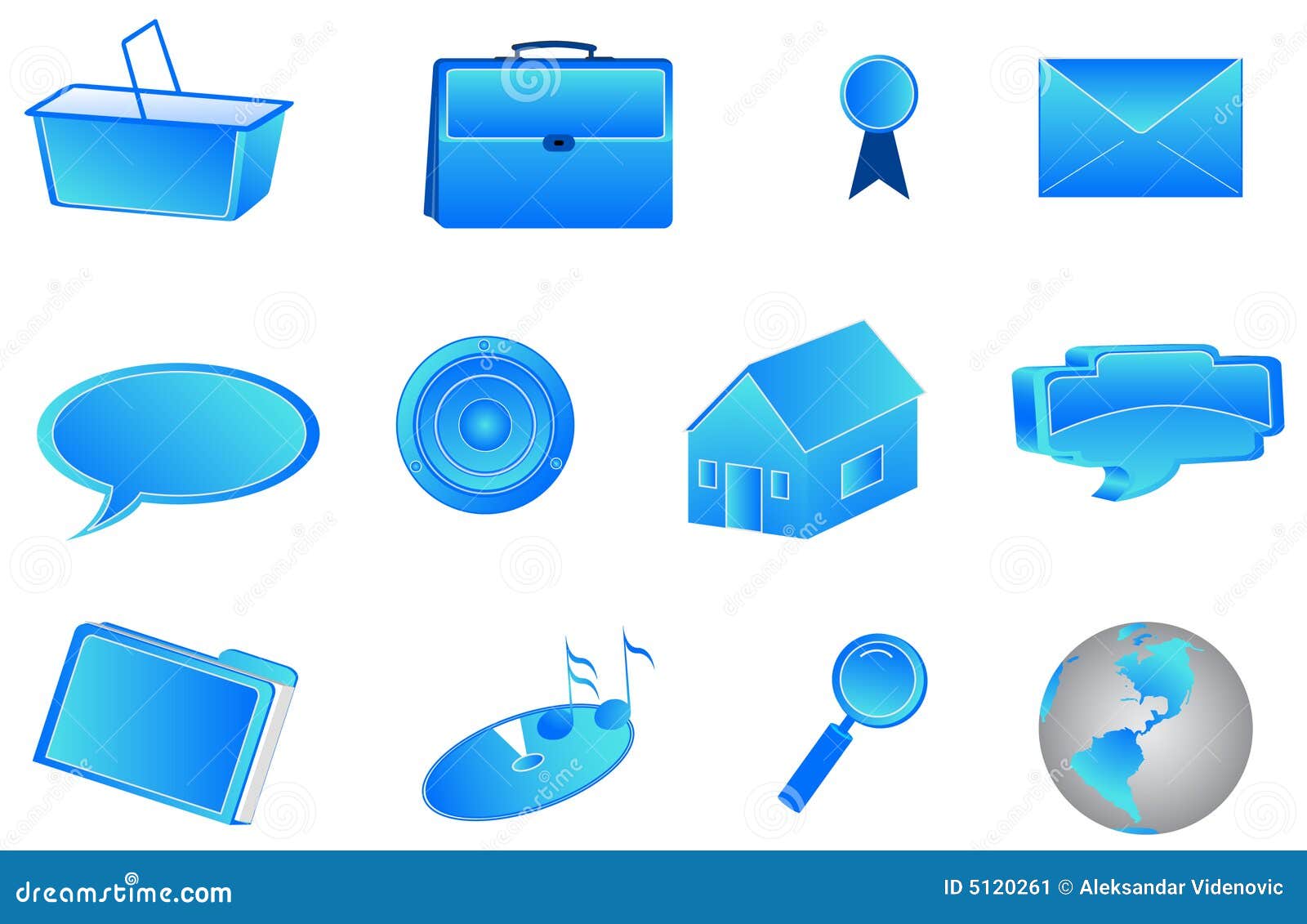 3d Internet Icons Stock Image - Image: 5120261