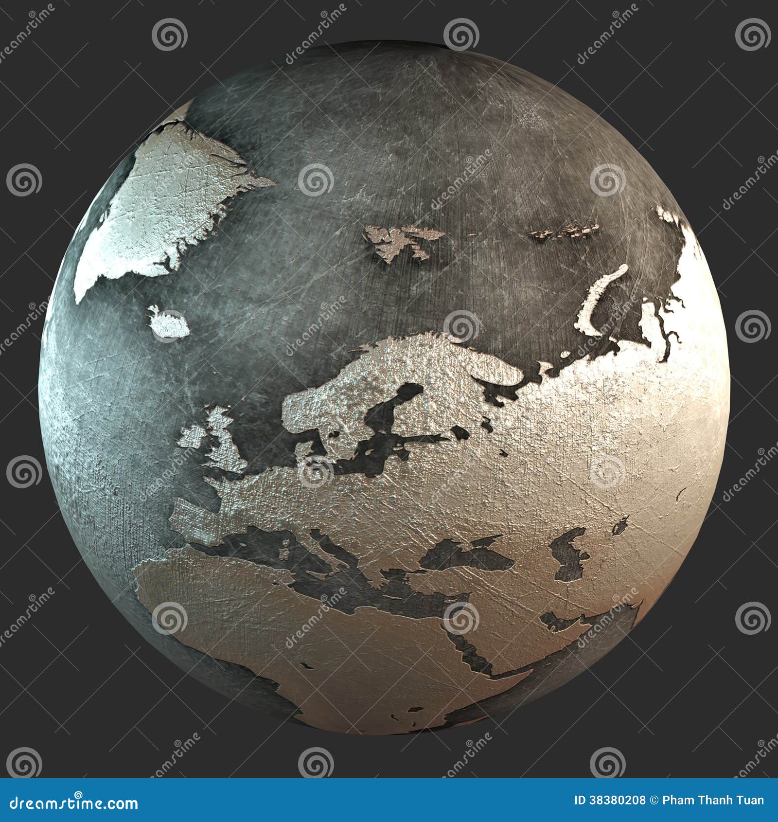 3D iron earth (Europe) stock illustration. Illustration of earth - 38380208
