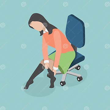 3D Isometric Flat Vector Illustration of Compression Stockings Stock ...