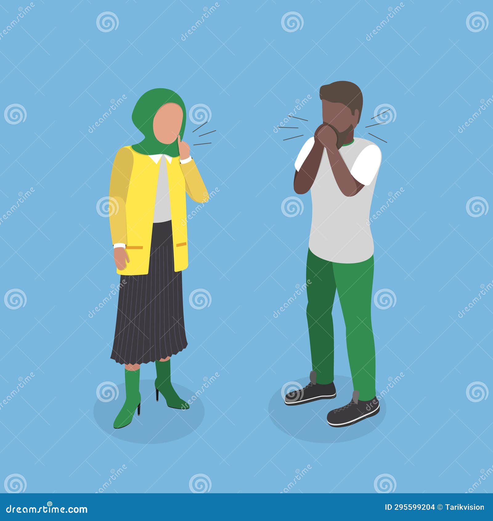 3D Isometric Flat Vector Illustration of Keep a Secret Stock Vector ...