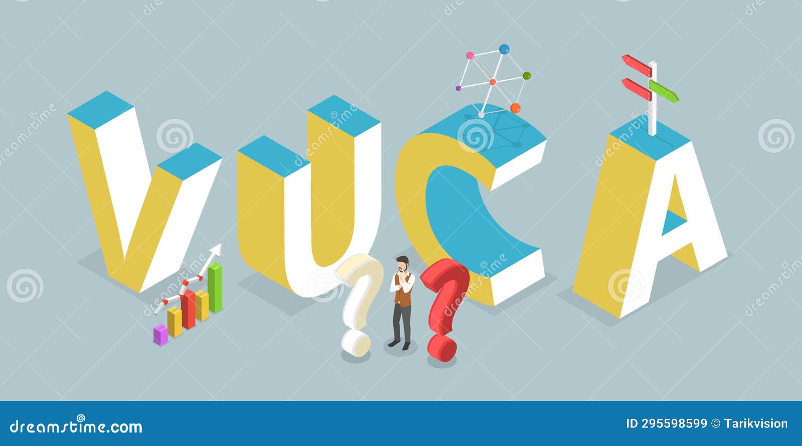 3D Isometric Flat Vector Illustration Of Vuca | CartoonDealer.com ...