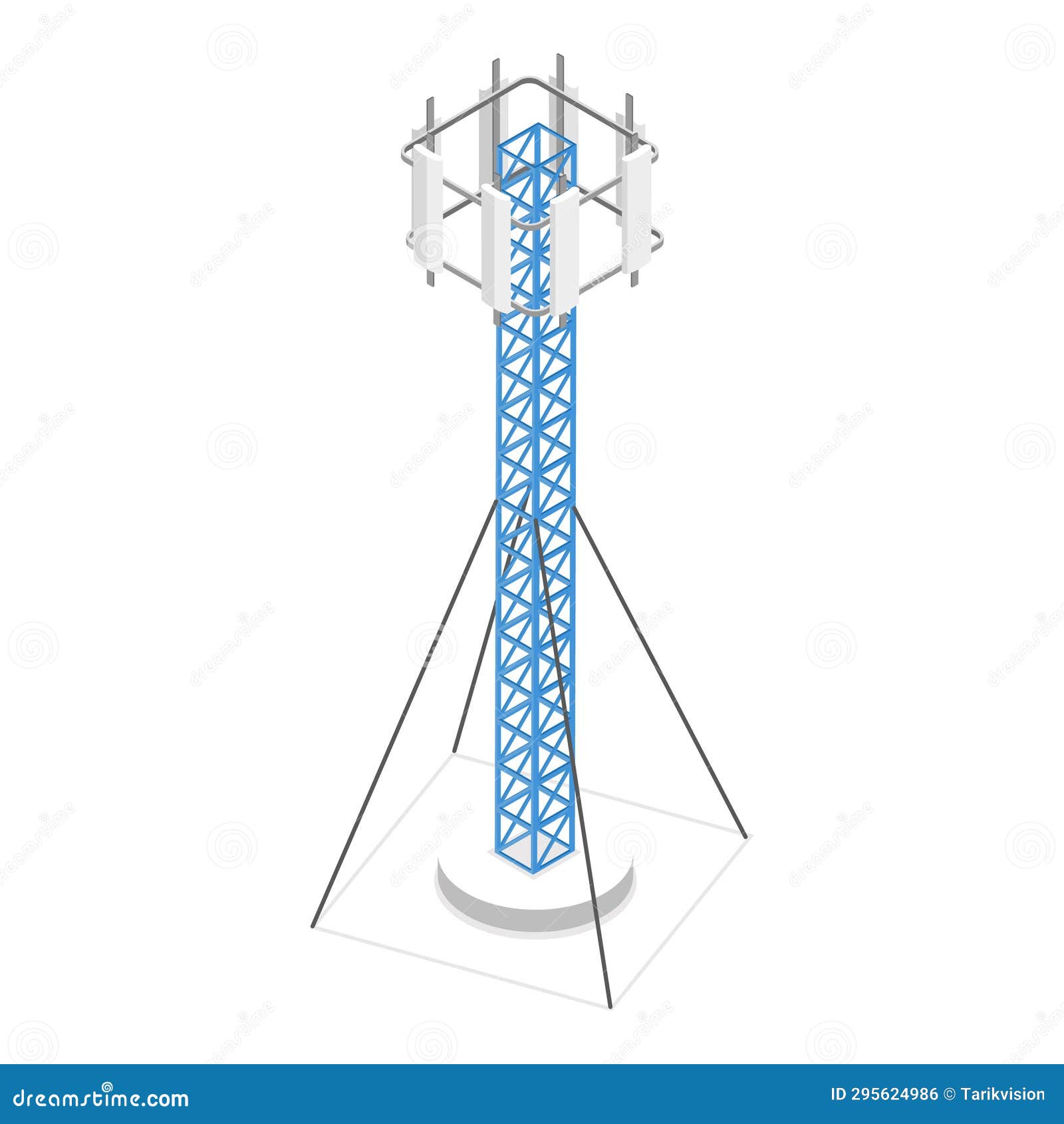 3D Isometric Flat Vector Set of Telecom Towers. Item 4 Stock Vector ...