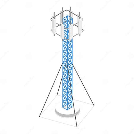 3D Isometric Flat Vector Set of Telecom Towers. Item 4 Stock Vector ...