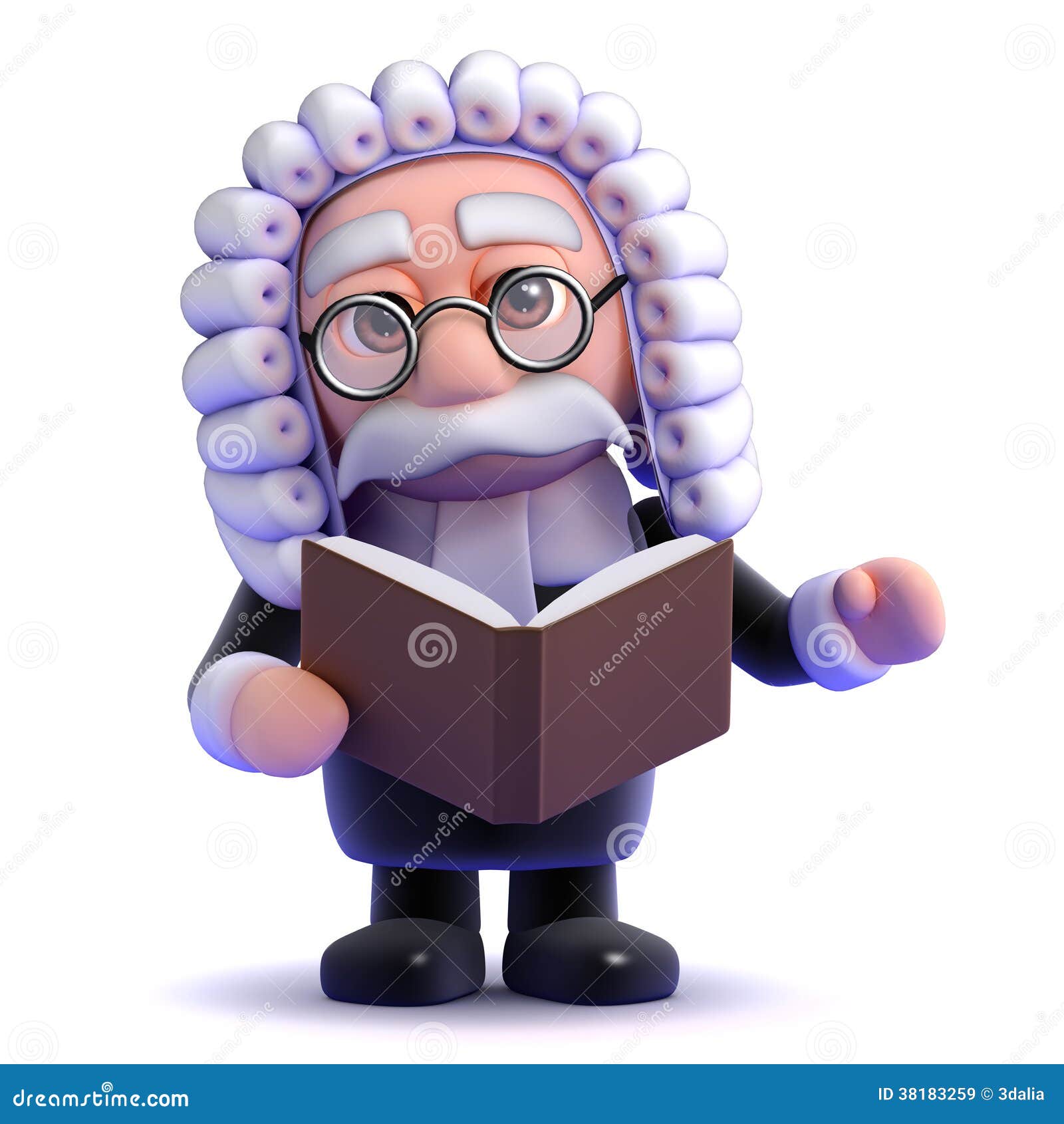 3d Judge reads from a book stock vector. Illustration of civil - 38183259