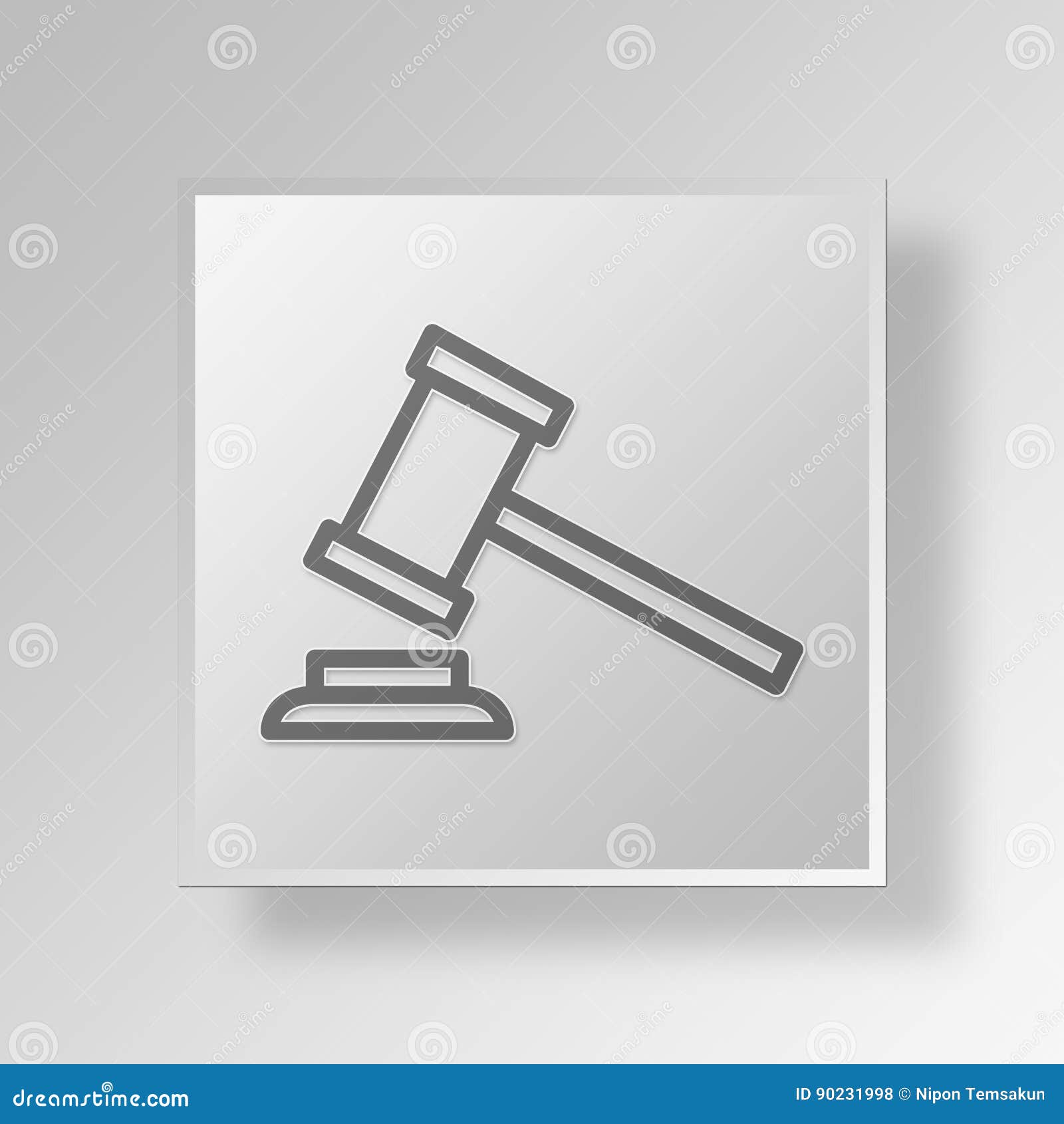 3d Gavel Button Icon Concept Stock Illustrations – 300 3d Gavel Button ...