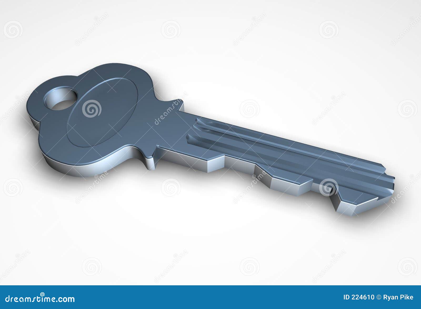 3D Key stock illustration. Illustration of success, lock - 224610