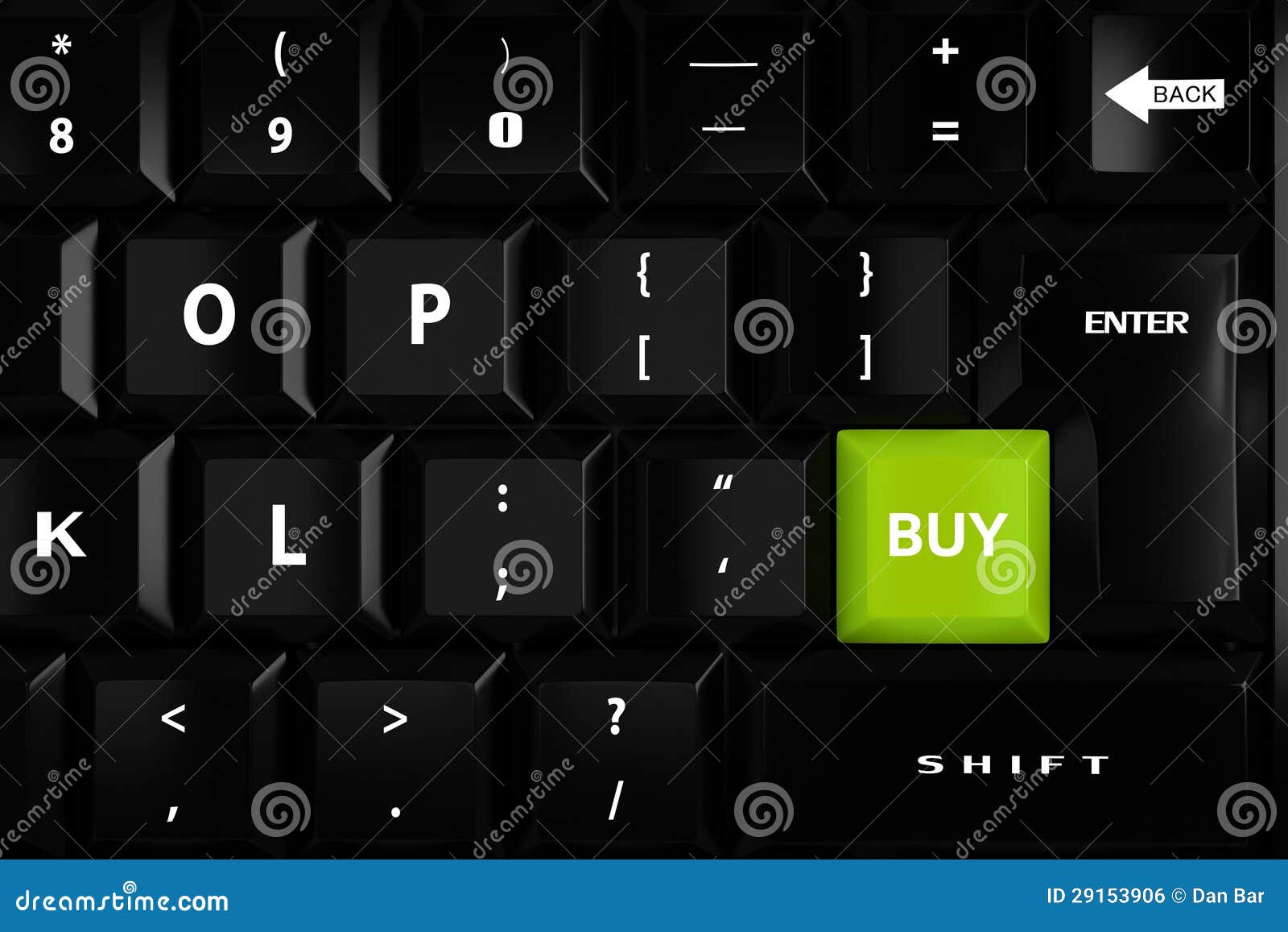 3d keyboard with a buy key stock illustration. Illustration of finance ...