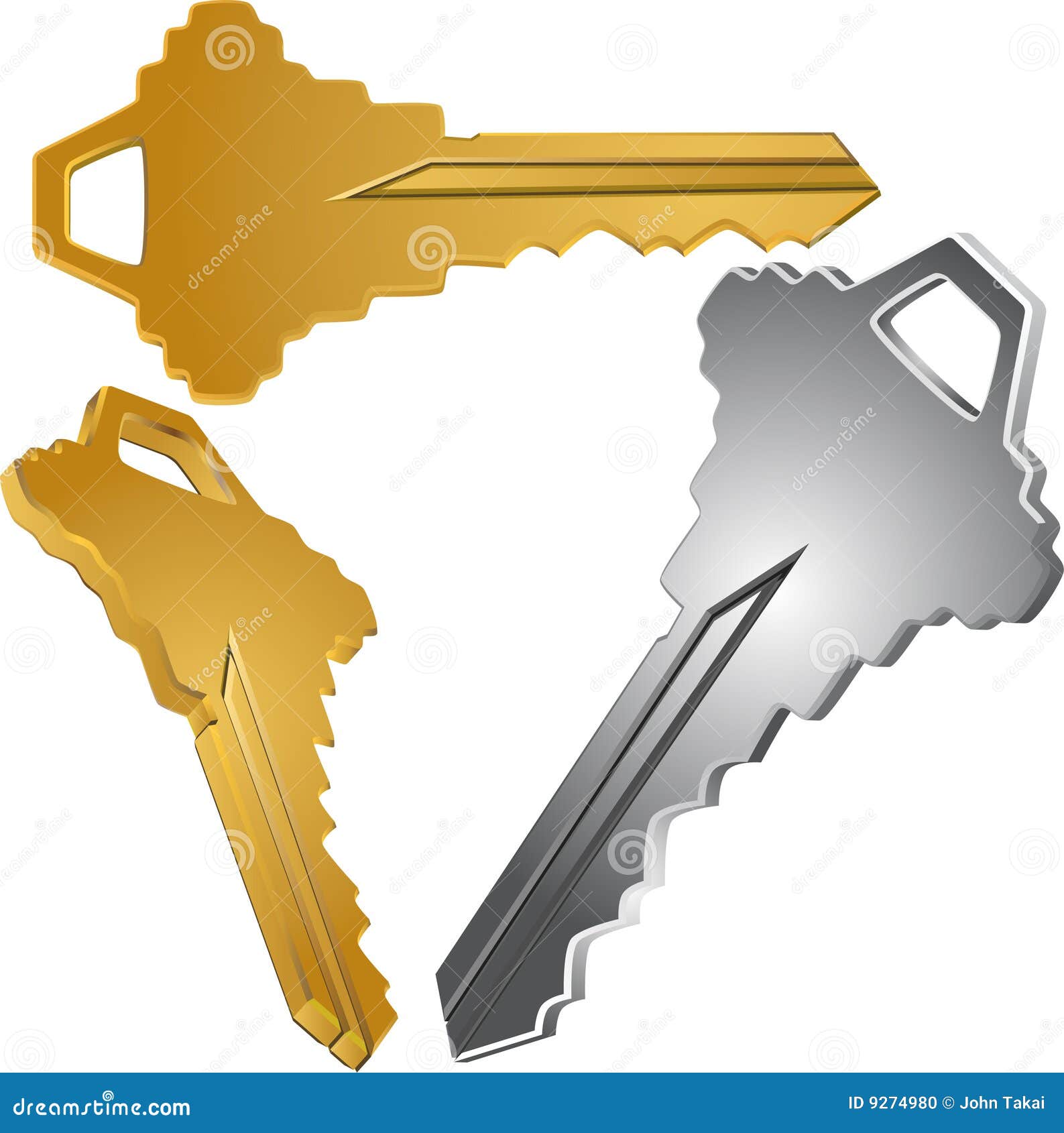 3D Keys stock vector. Illustration of secure, household - 9274980
