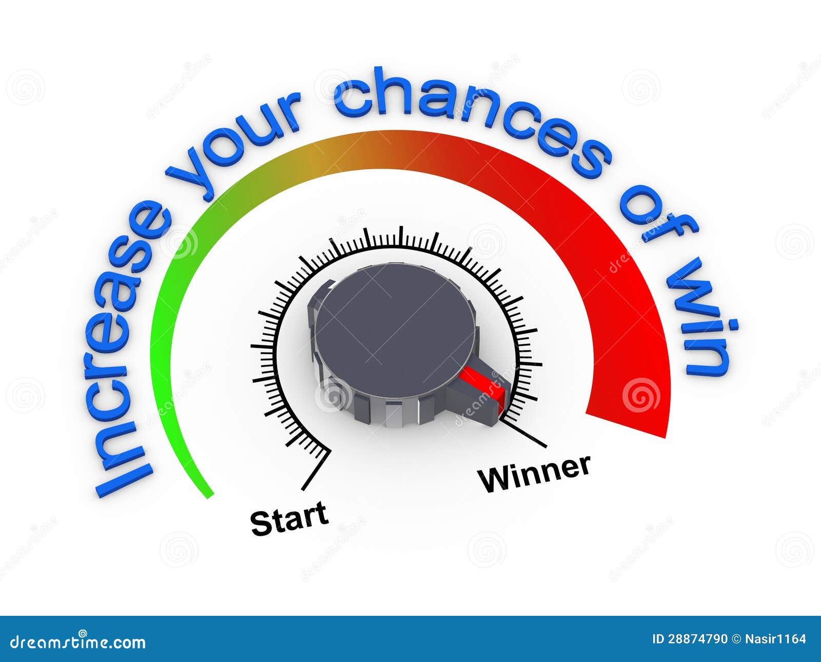 3d Knob - Increase Chances of Win Stock Illustration - Illustration of ...